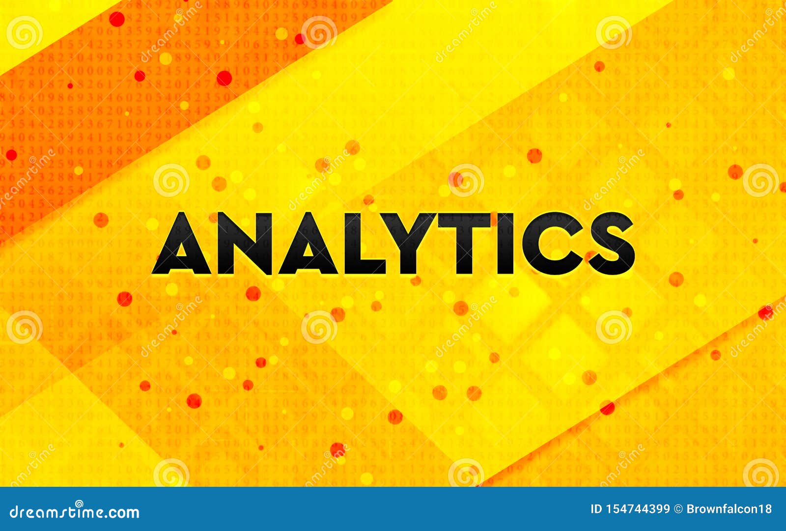 Analytics Abstract Digital Banner Yellow Background Stock Illustration ...