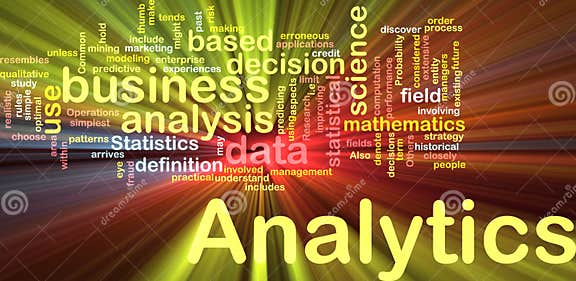 Analytics Background Concept Glowing Stock Illustration - Illustration ...