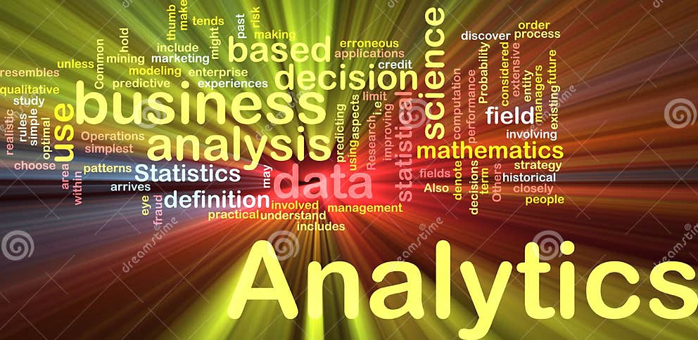 Analytics Background Concept Glowing Stock Illustration - Illustration ...