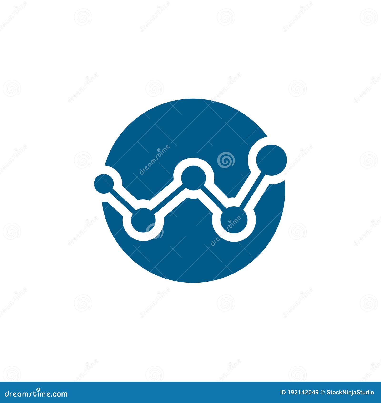 Analytics Blue Icon on White Background. Blue Flat Style Vector ...