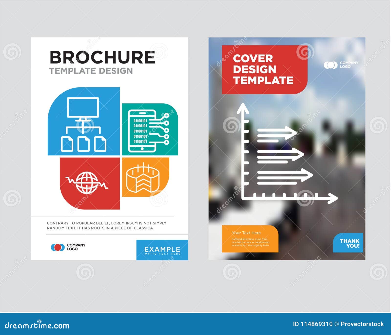 Analytics Brochure Flyer Design Template Stock Illustration ...