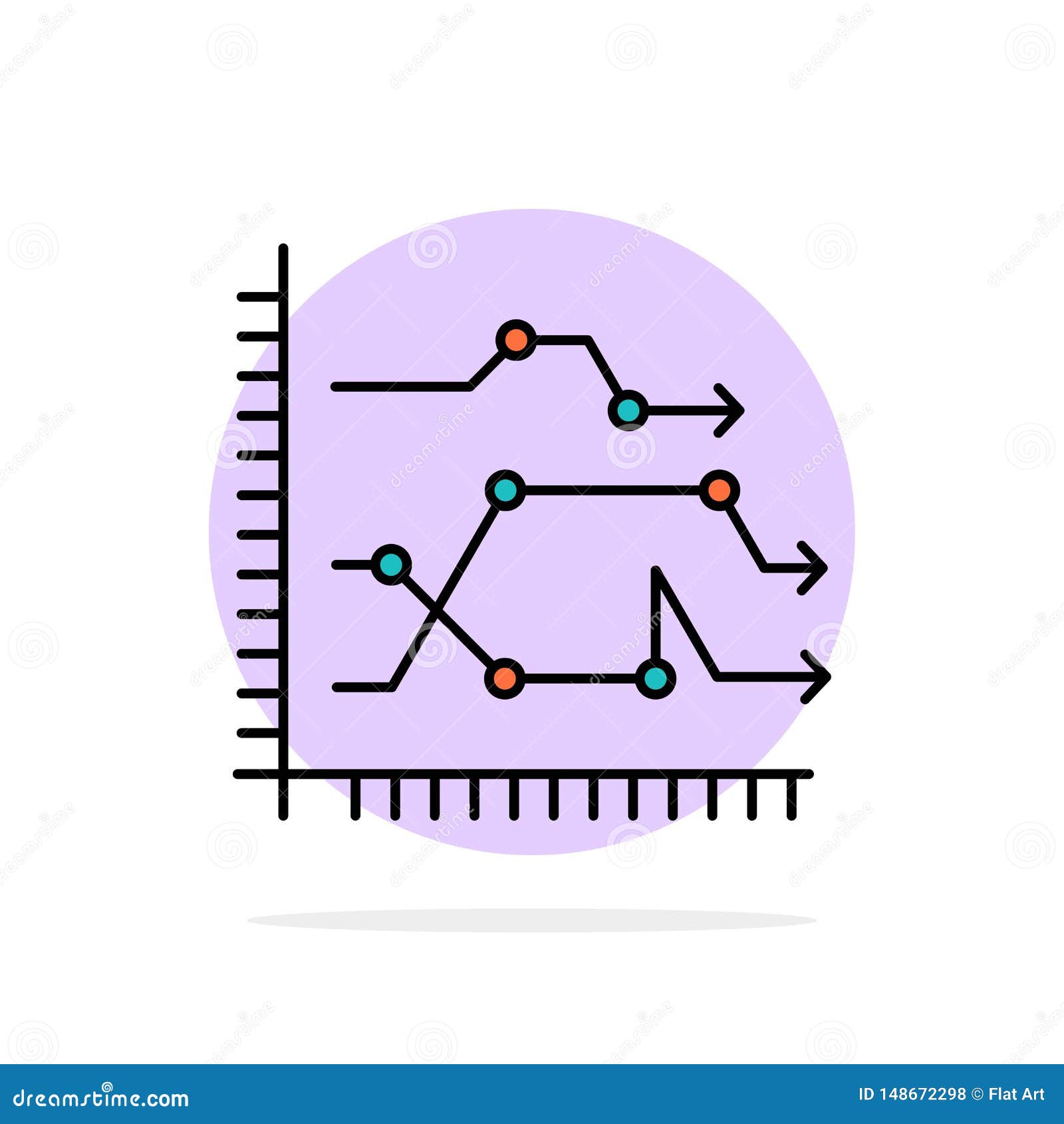 Analytics, Business, Chart, Diagram, Graph, Trends Abstract Circle ...