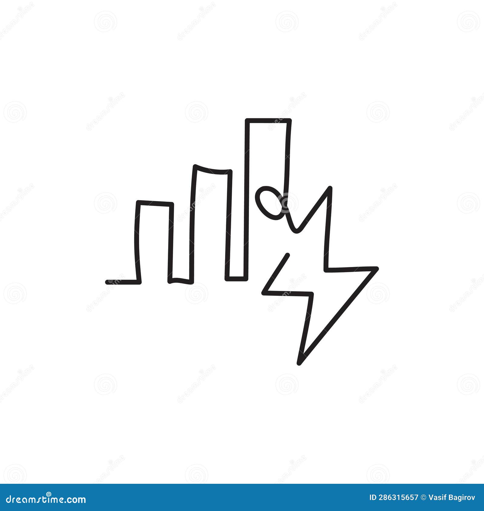 Analytics, Chart, Consumption Icon. Simple One Line Vector Icon Stock ...