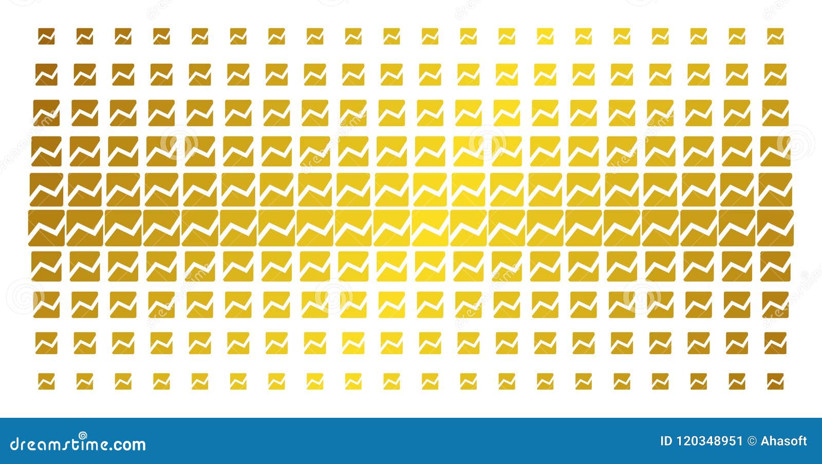 Analytics Chart Golden Halftone Matrix Stock Vector - Illustration of ...