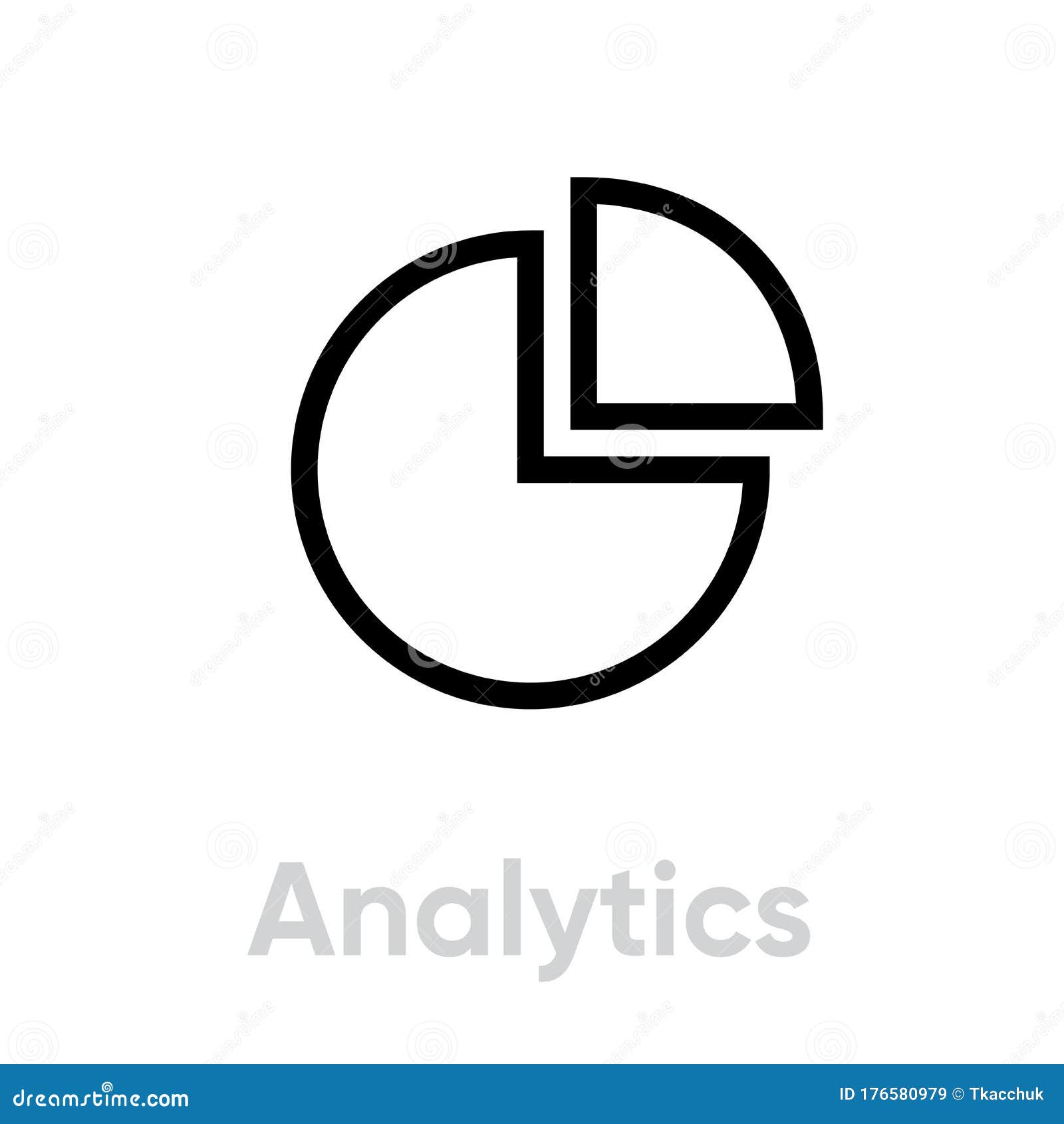 Analytics and Chart Icon. Editable Line Vector Stock Vector ...