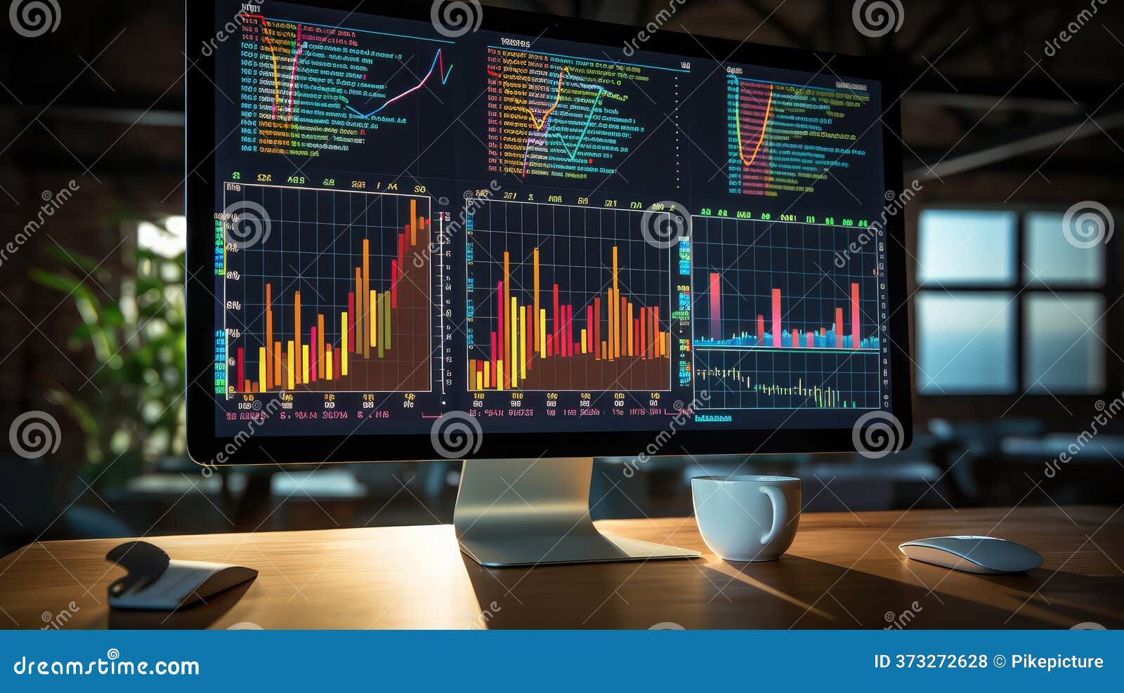 Complex Data Graphic Visualization. Futuristic Business Analytics ...
