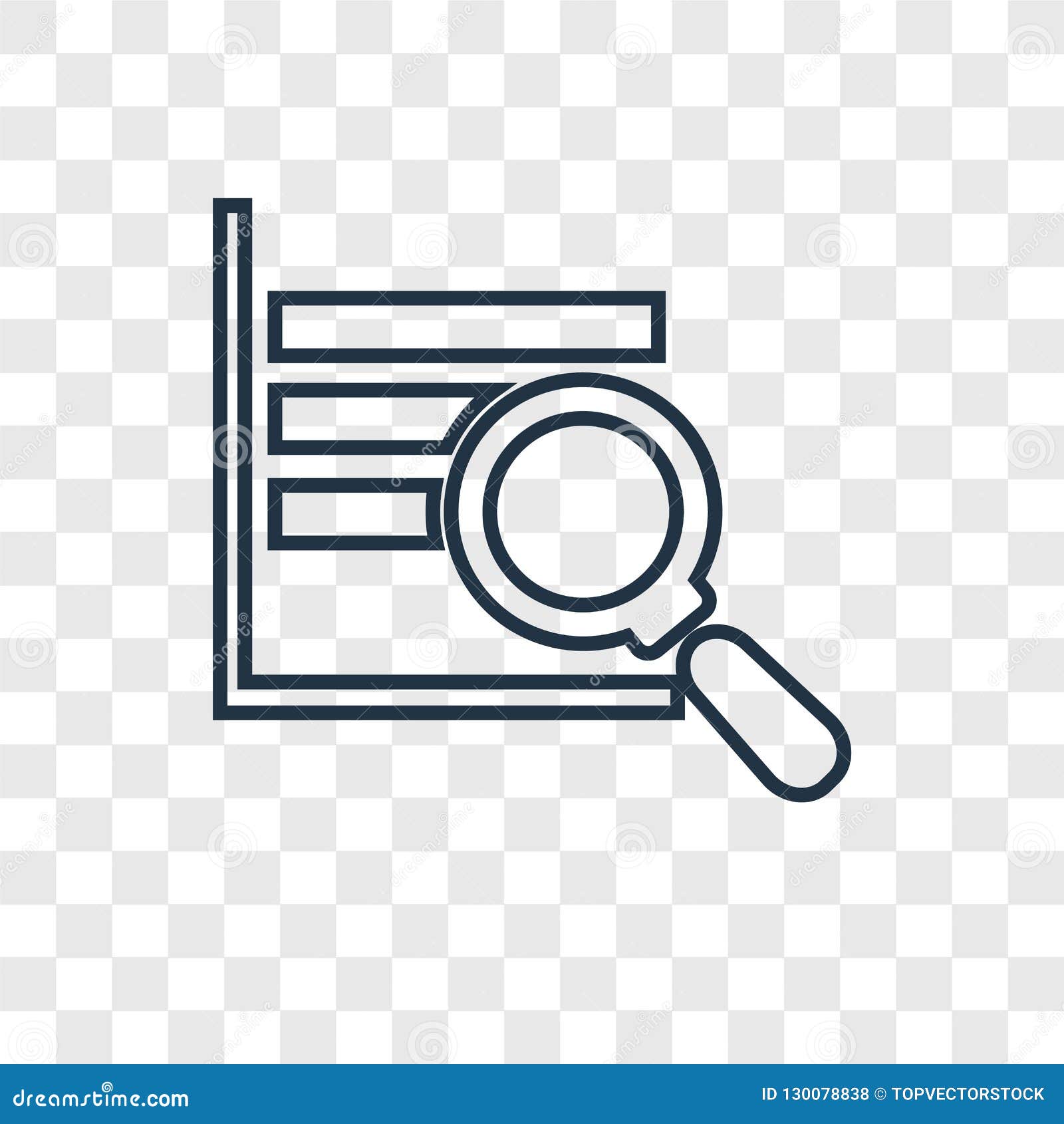 Analytics Concept Vector Linear Icon Isolated on Transparent Background ...