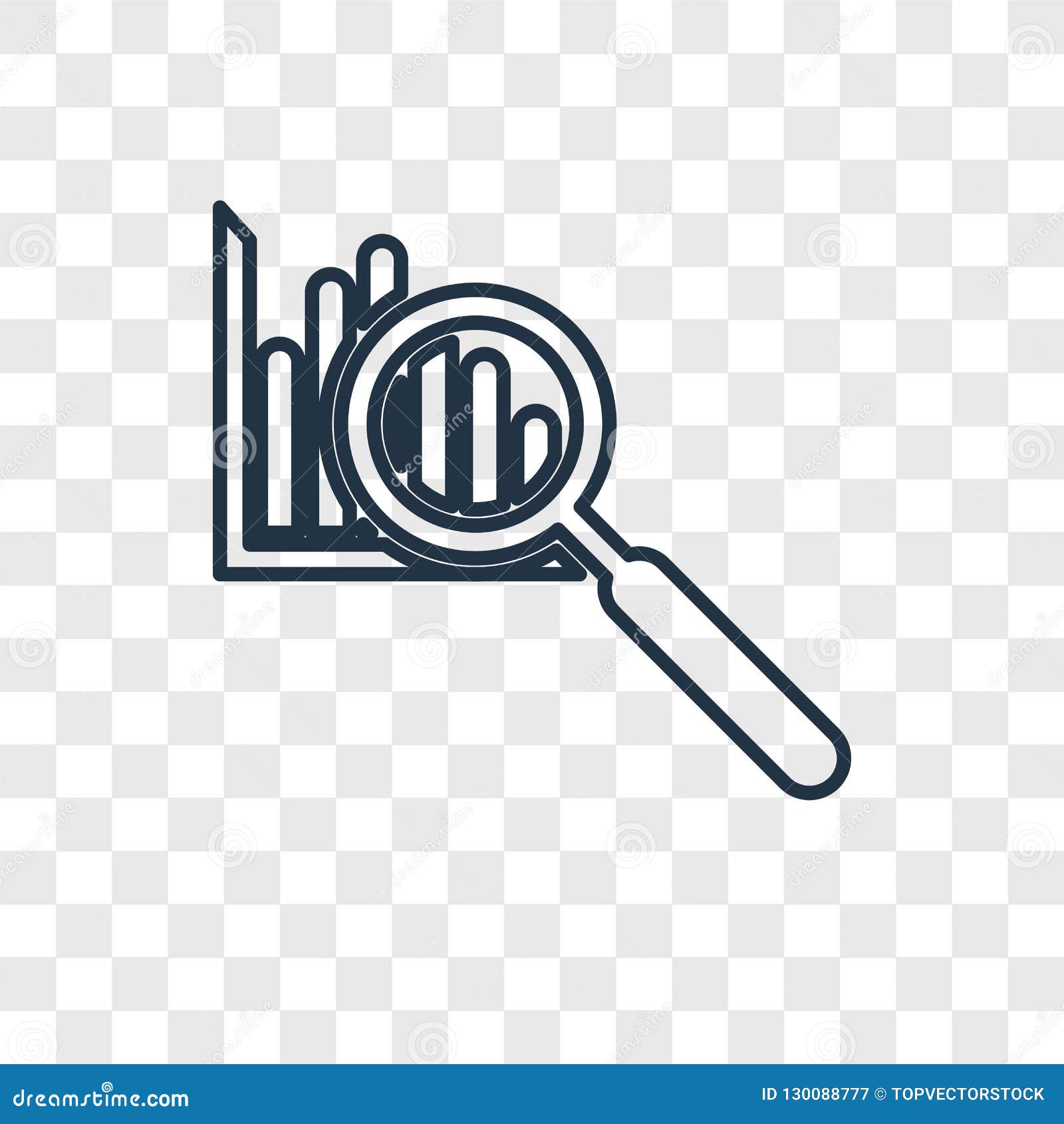 Analytics Concept Vector Linear Icon Isolated on Transparent Background ...