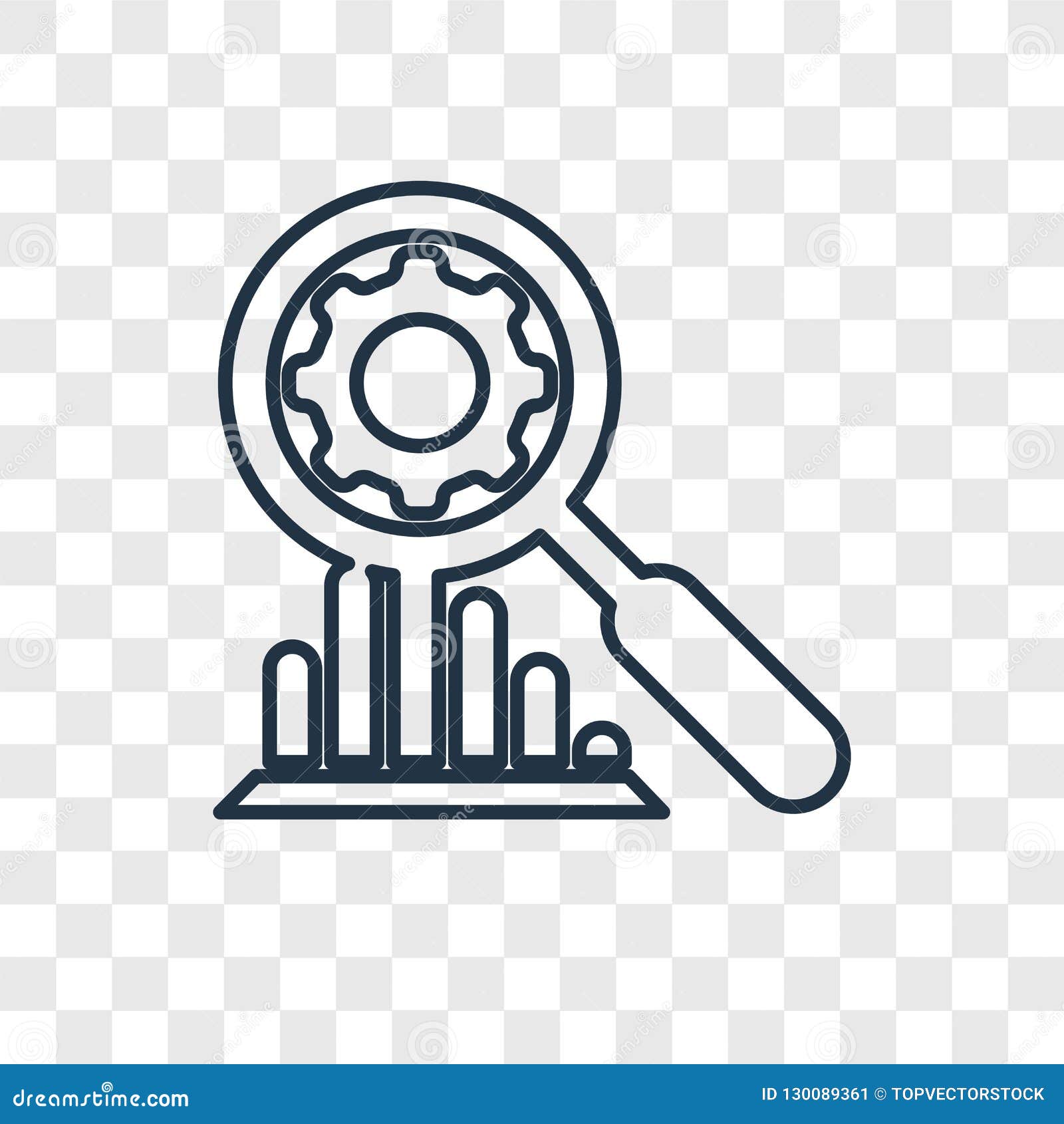 Analytics Concept Vector Linear Icon Isolated on Transparent Background ... Analytics Concept Vector Linear Icon Isolated on Transparent Background ...