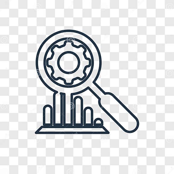Analytics Concept Vector Linear Icon Isolated on Transparent Background ...