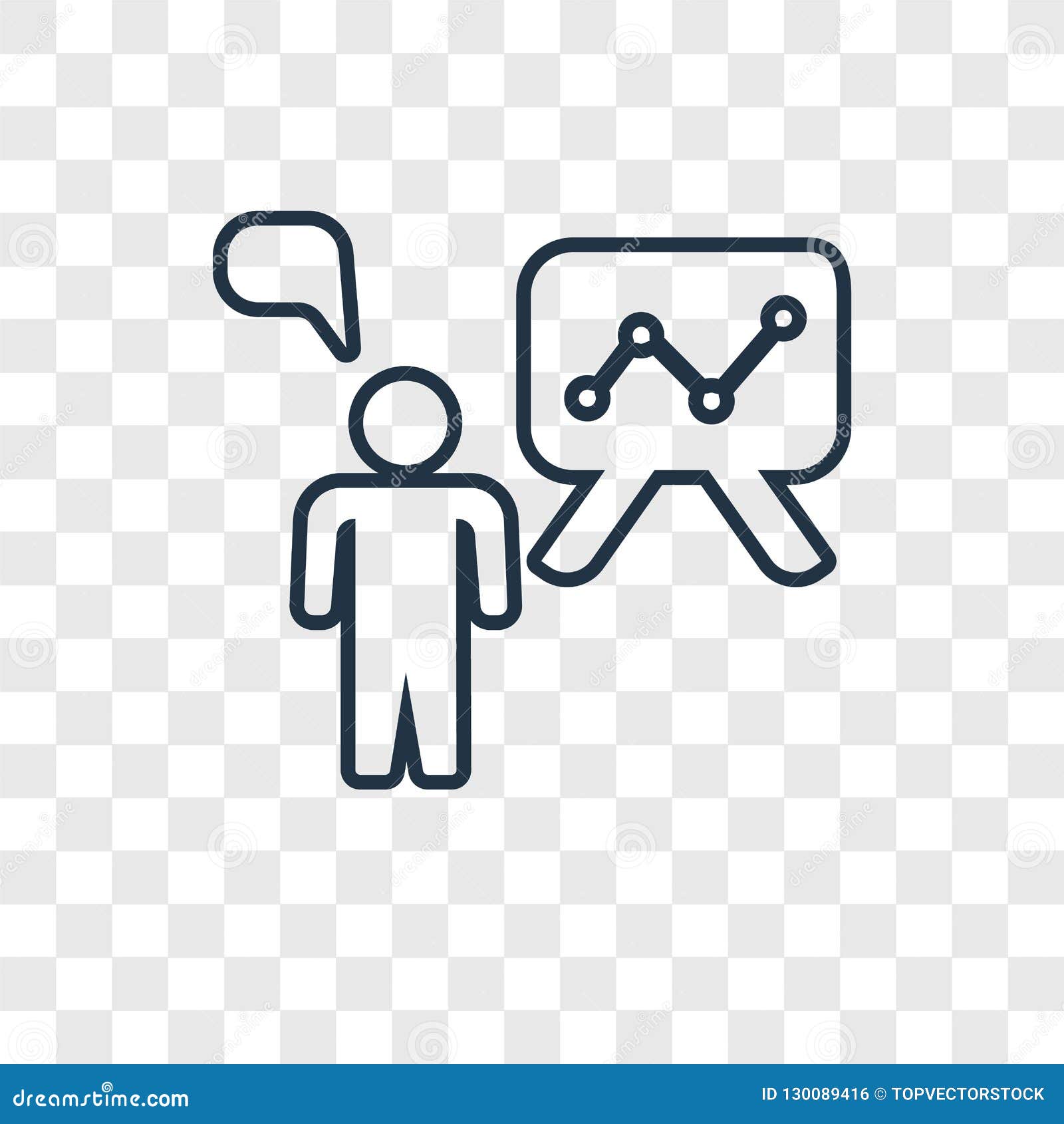 Analytics Concept Vector Linear Icon Isolated on Transparent Background ...