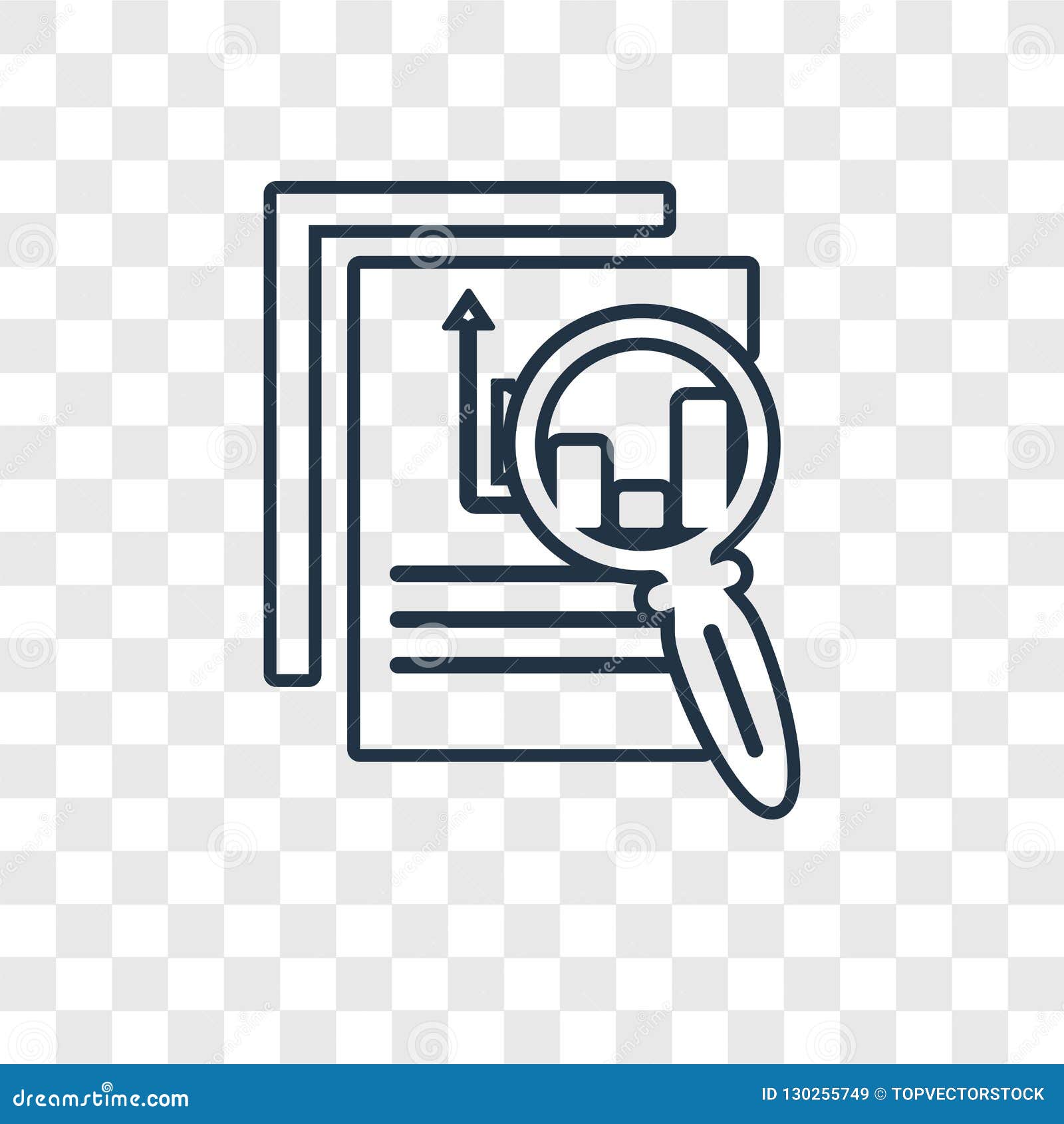 Analytics Concept Vector Linear Icon Isolated on Transparent Background ...