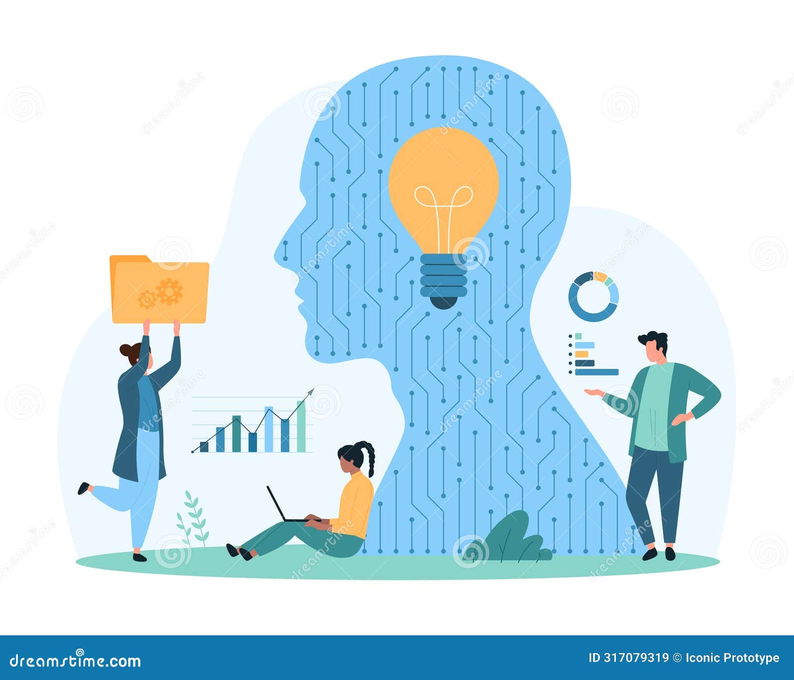 Analytics and Creative Tech Ideas, Tiny People Work on Data Research ...