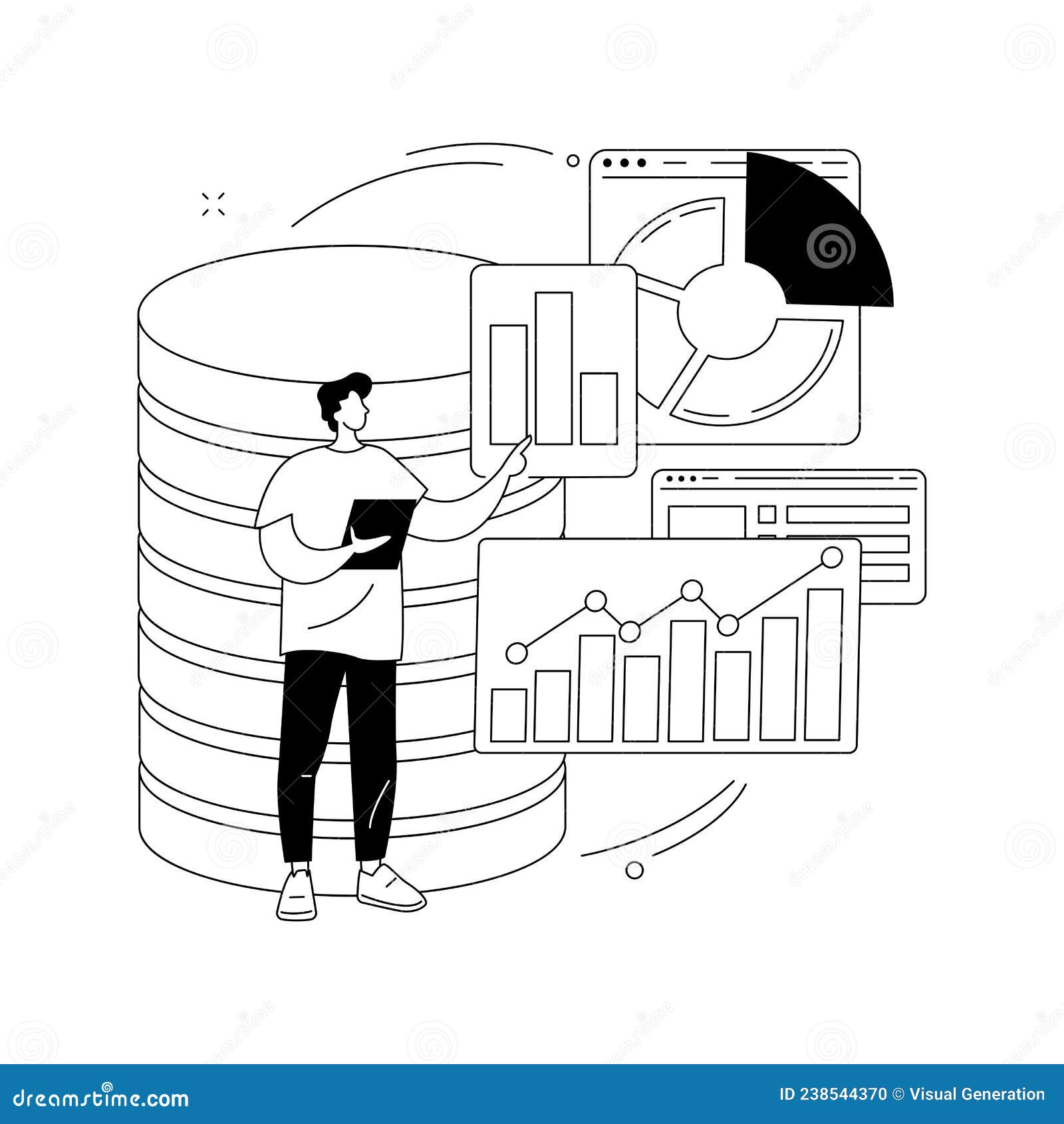 Analytics and Data Science Abstract Concept Vector Illustration. Stock ...