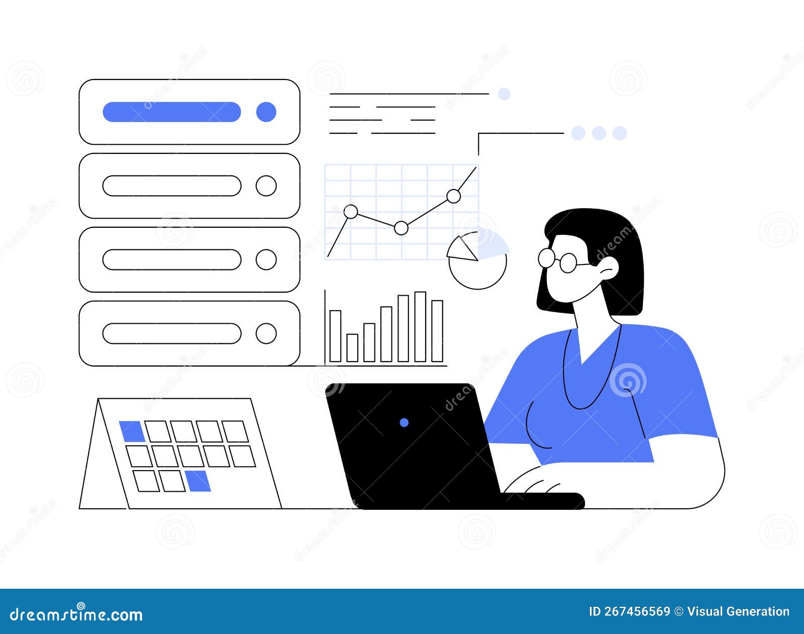 Analytics and Data Science Abstract Concept Vector Illustration. Stock Vector - Illustration of ...