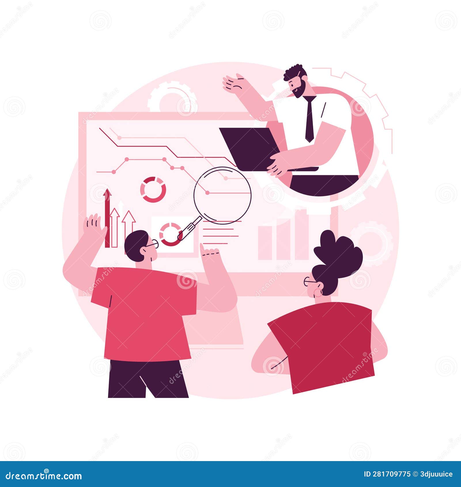 Analytics And Data Science Abstract Concept Vector Illustration Stock