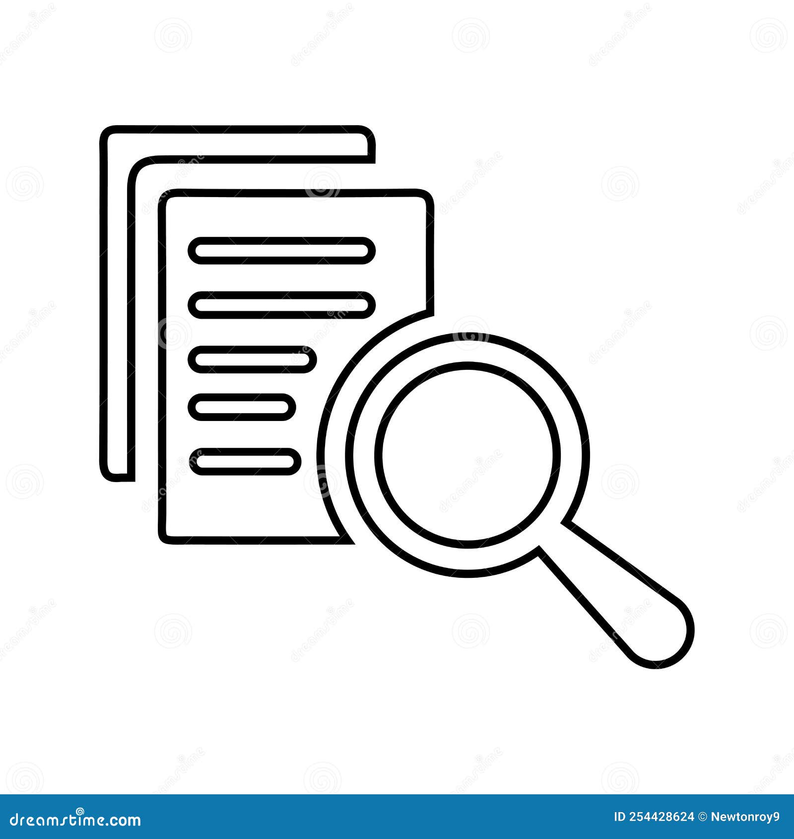 Analytics, Document, File, Search Icon. Outline Vector Design Stock Illustration - Illustration ...