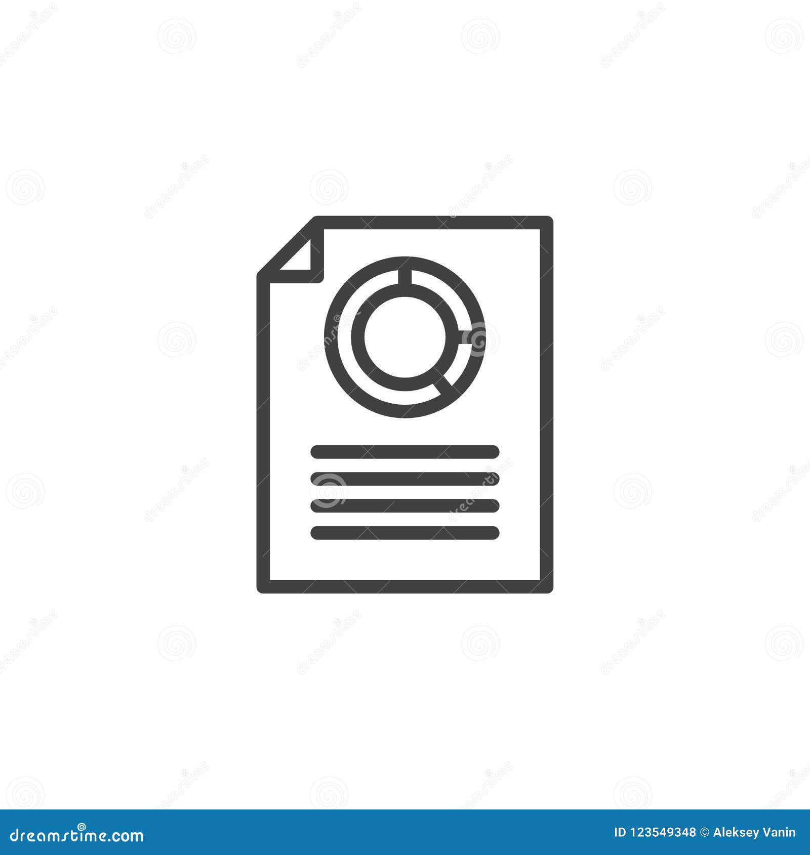 Analytics Document Outline Icon Stock Vector - Illustration of design, stroke: 123549348