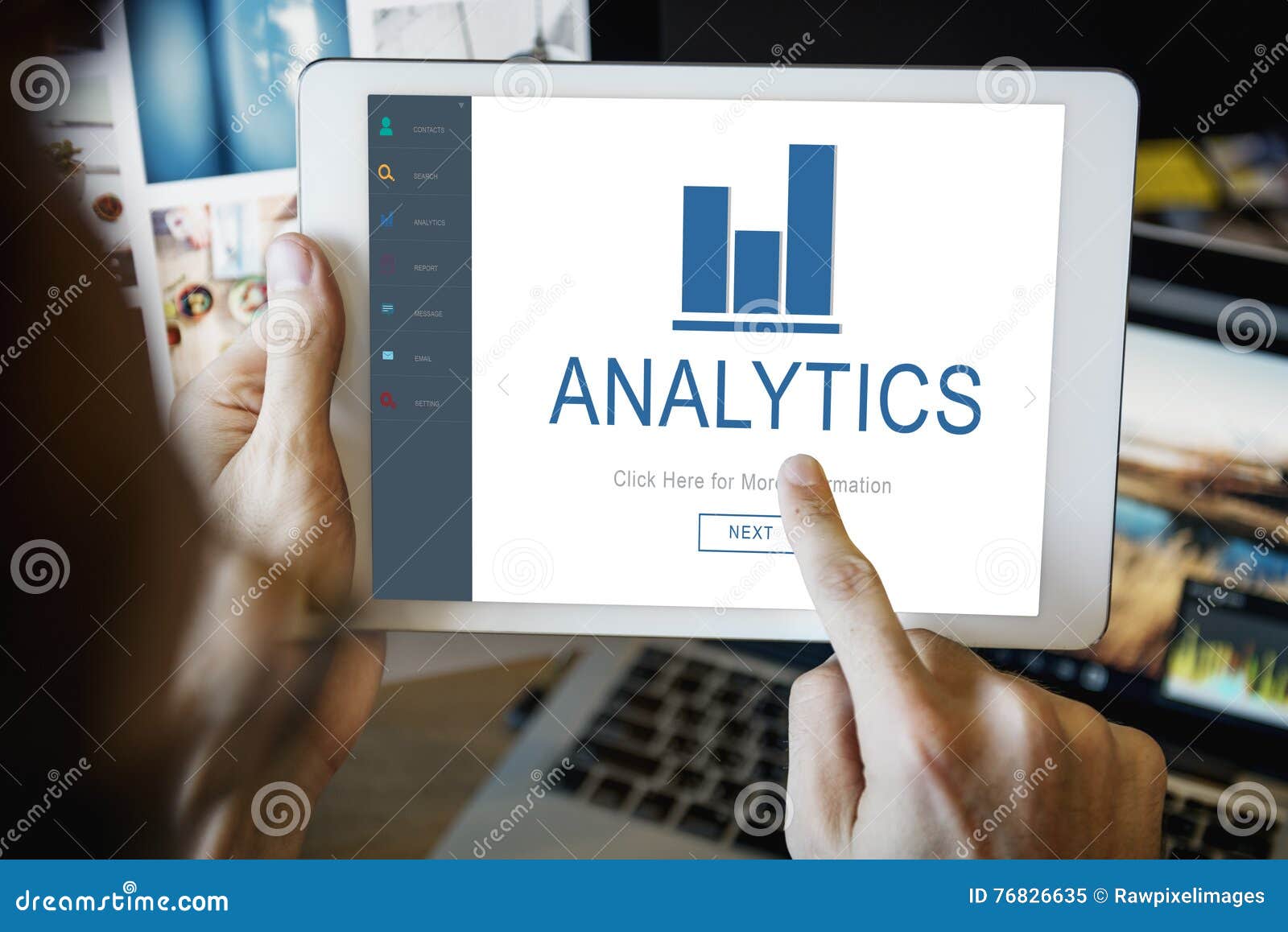 Analytics Finance App Homepage Concept Stock Image - Image of finance ...
