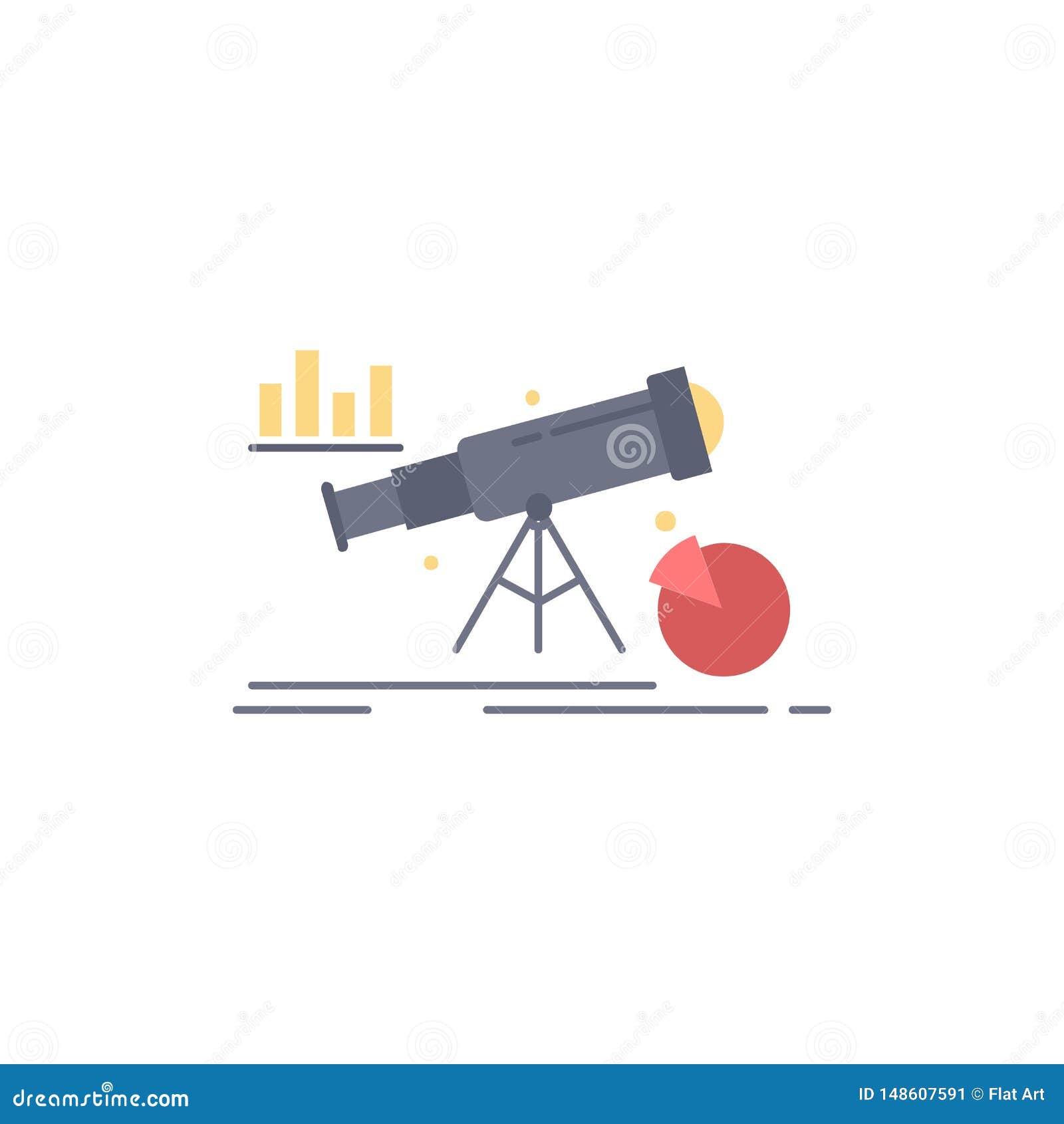Analytics, Finance, Forecast, Market, Prediction Flat Color Icon Vector ...