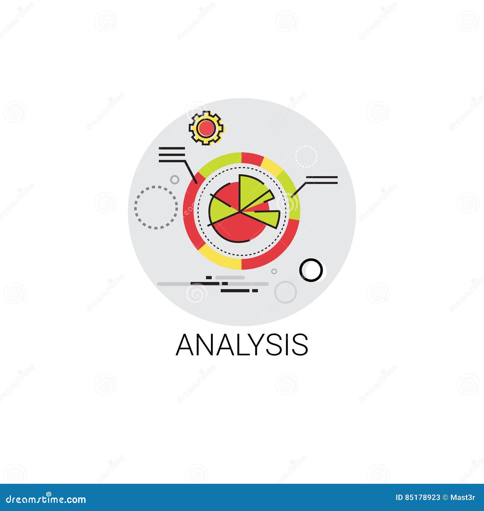 Analytics Financial Business Analysis Icon Stock Vector - Illustration ...
