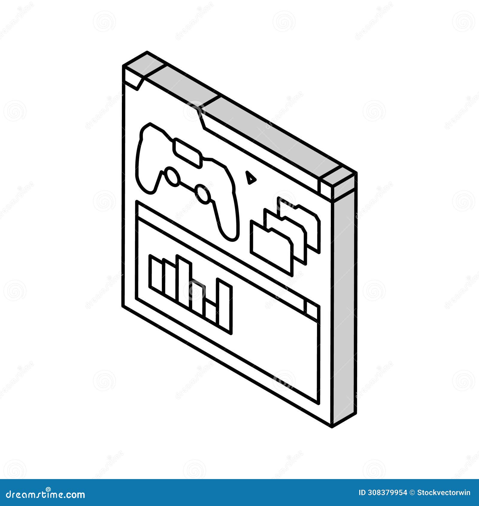 Analytics Game Development Isometric Icon Vector Illustration Stock ...