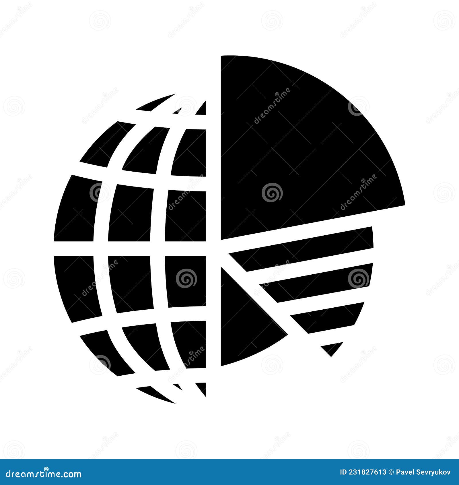 Analytics Globalization Glyph Icon Vector Illustration Stock Vector ...