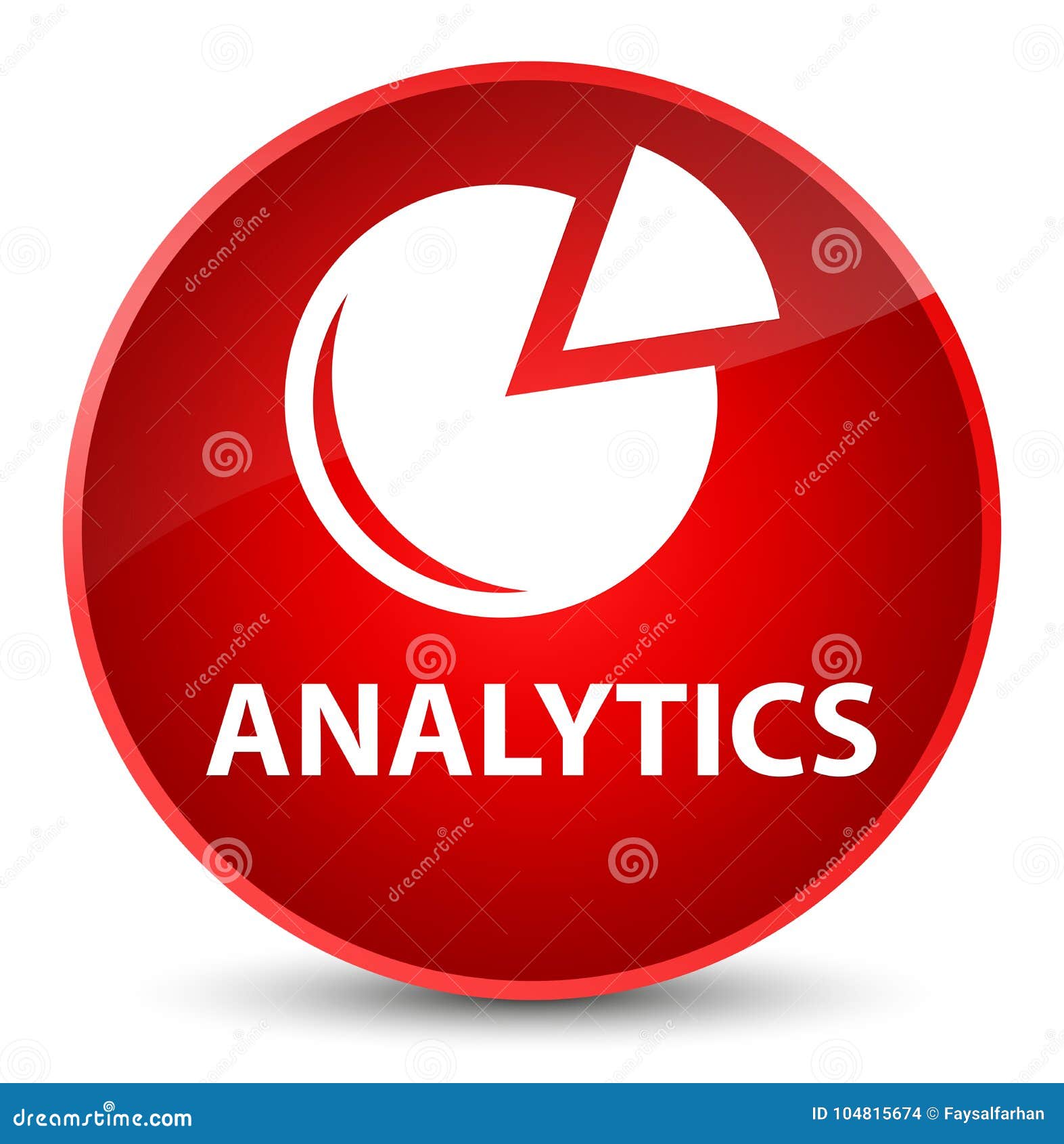 Analytics (graph Icon) Elegant Red Round Button Stock Illustration ...