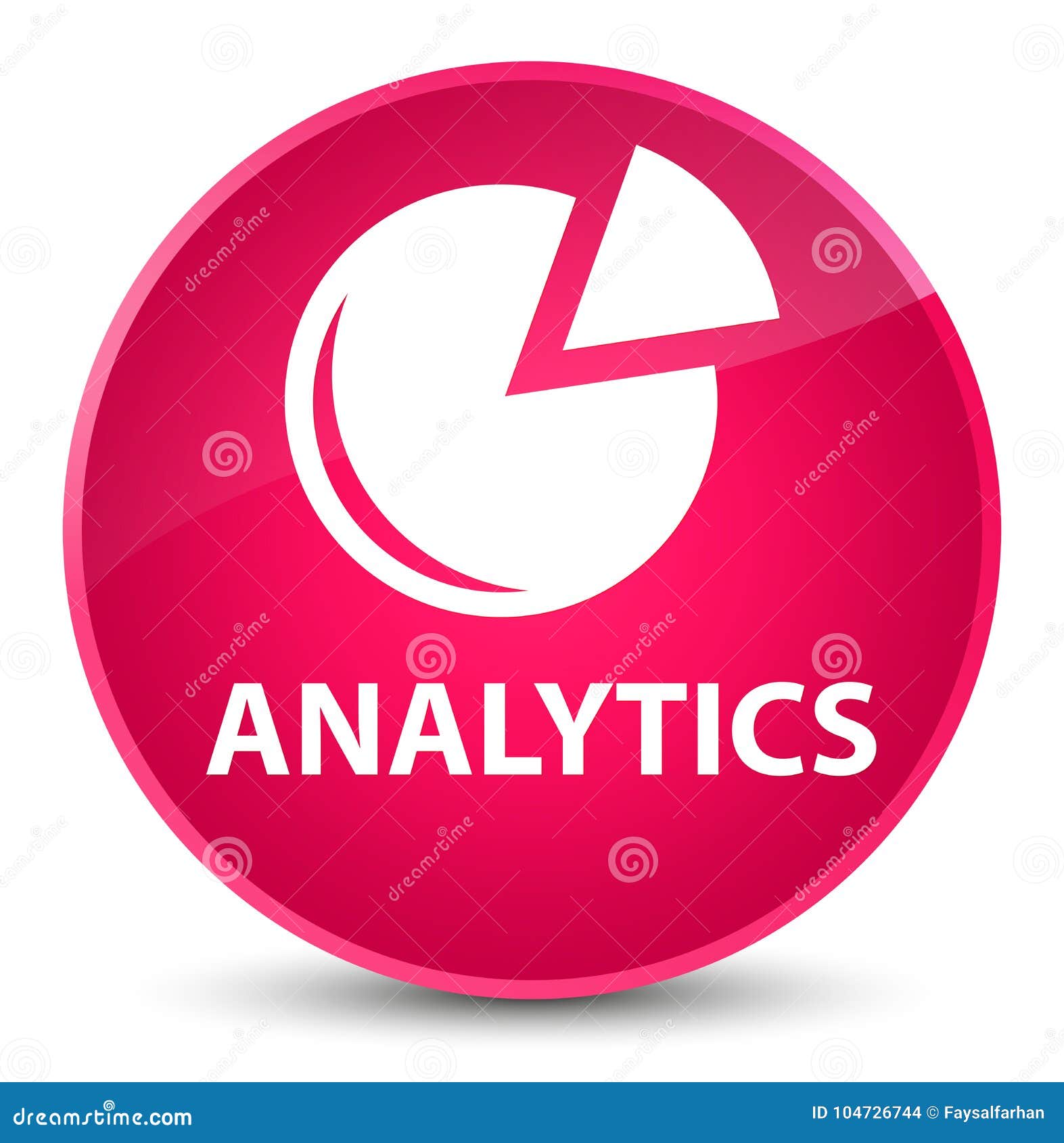 Analytics (graph Icon) Elegant Pink Round Button Stock Illustration ...