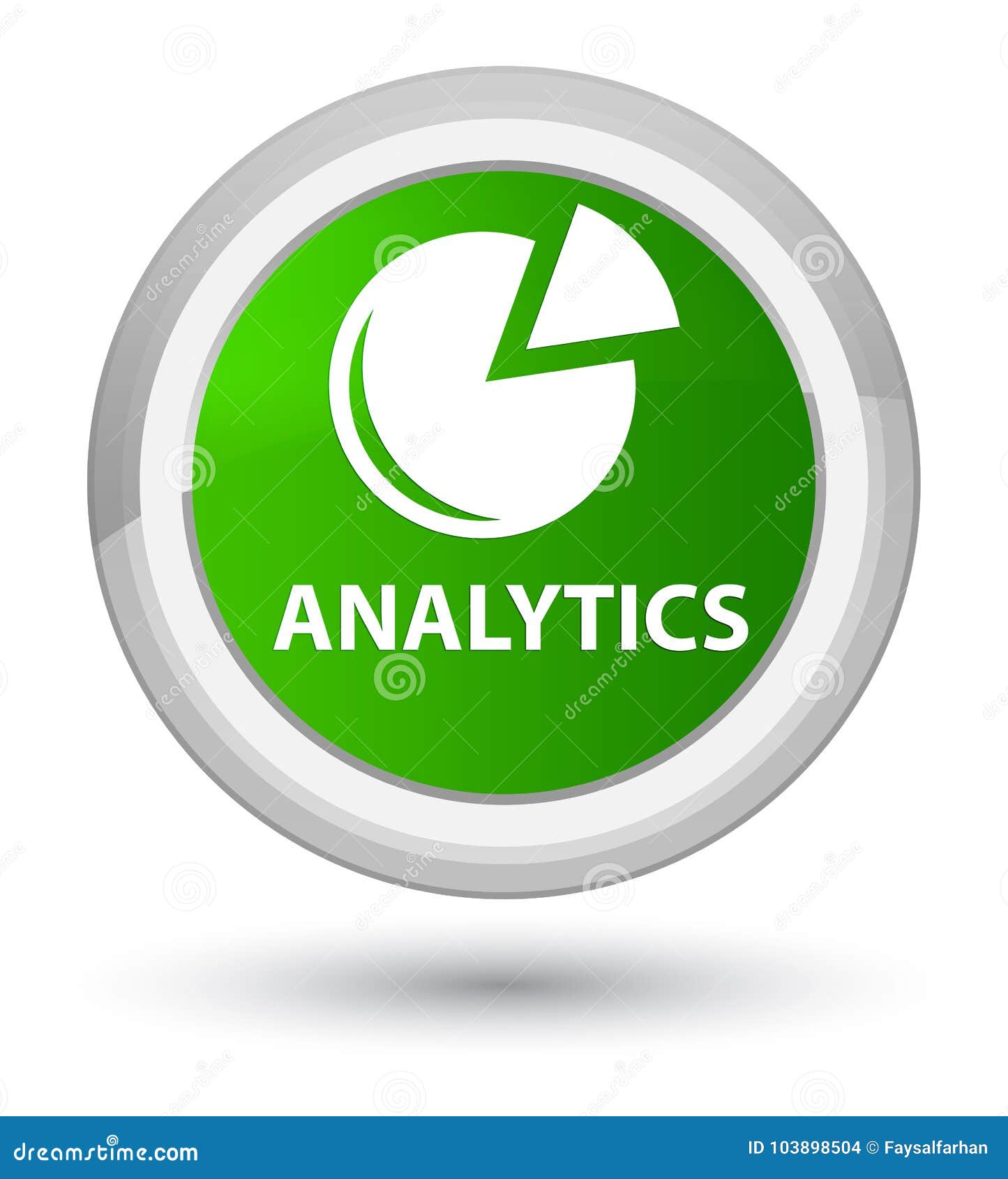 Analytics (graph Icon) Prime Green Round Button Stock Illustration ...