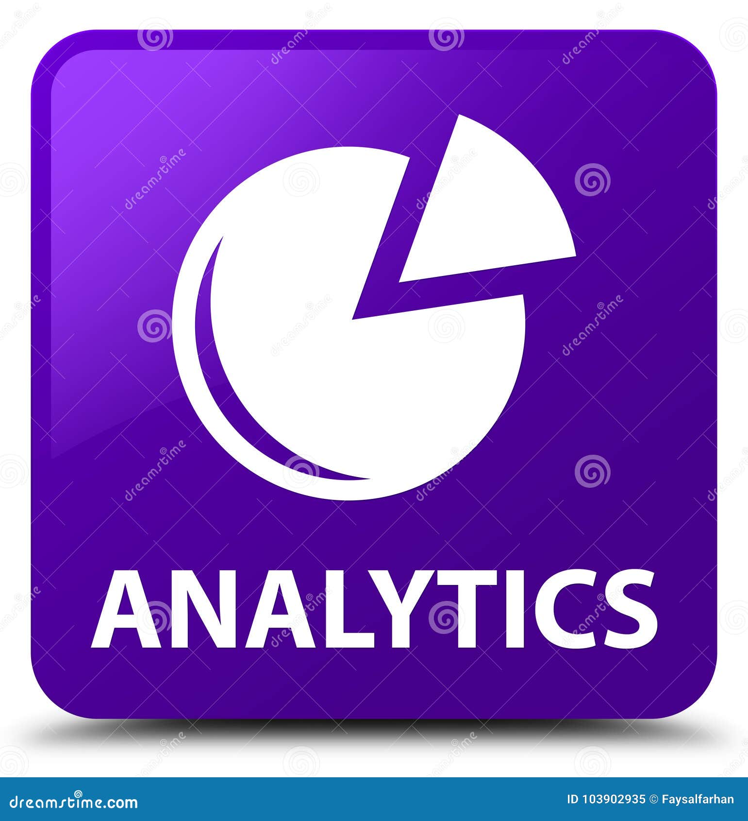 Analytics (graph Icon) Purple Square Button Stock Illustration ...
