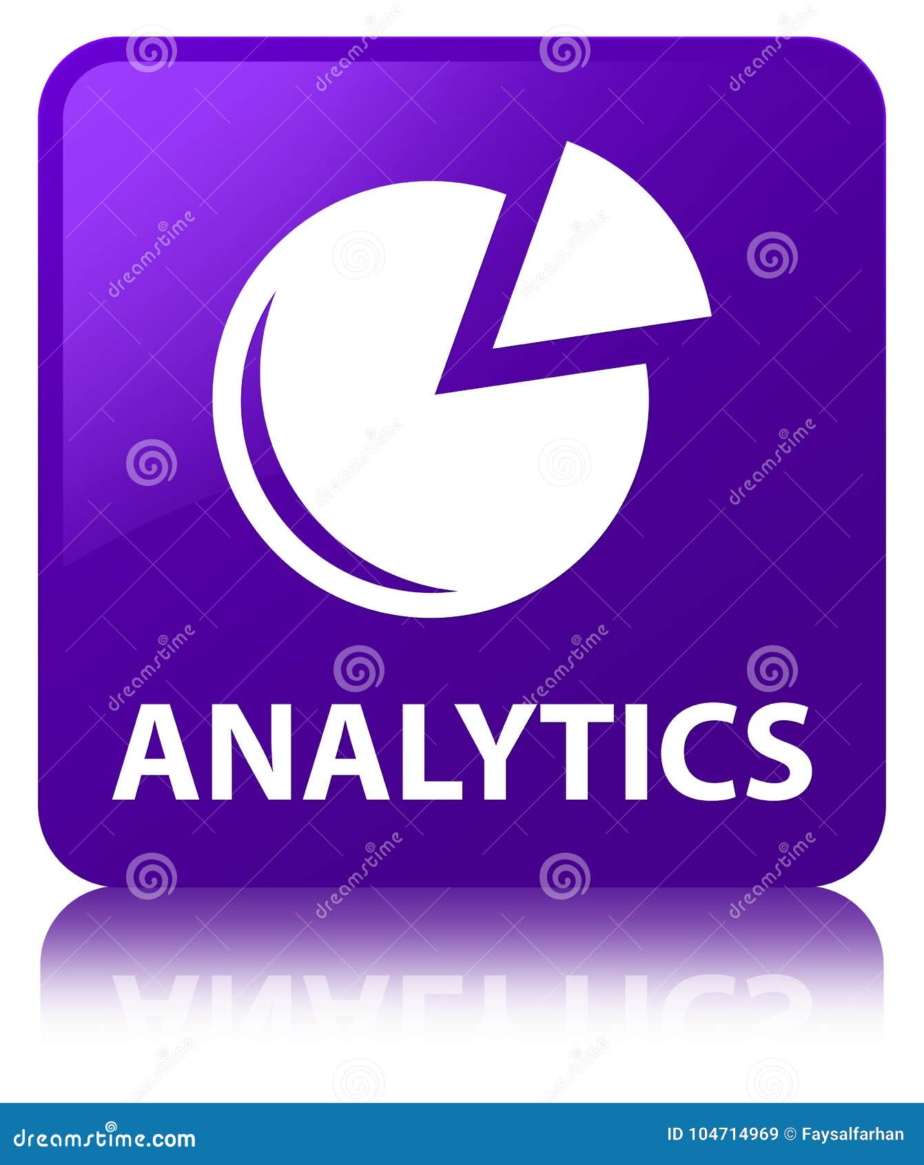 Analytics (graph Icon) Purple Square Button Stock Illustration ...