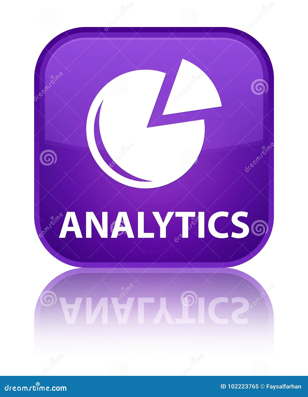 Analytics (graph Icon) Special Purple Square Button Stock Illustration ...