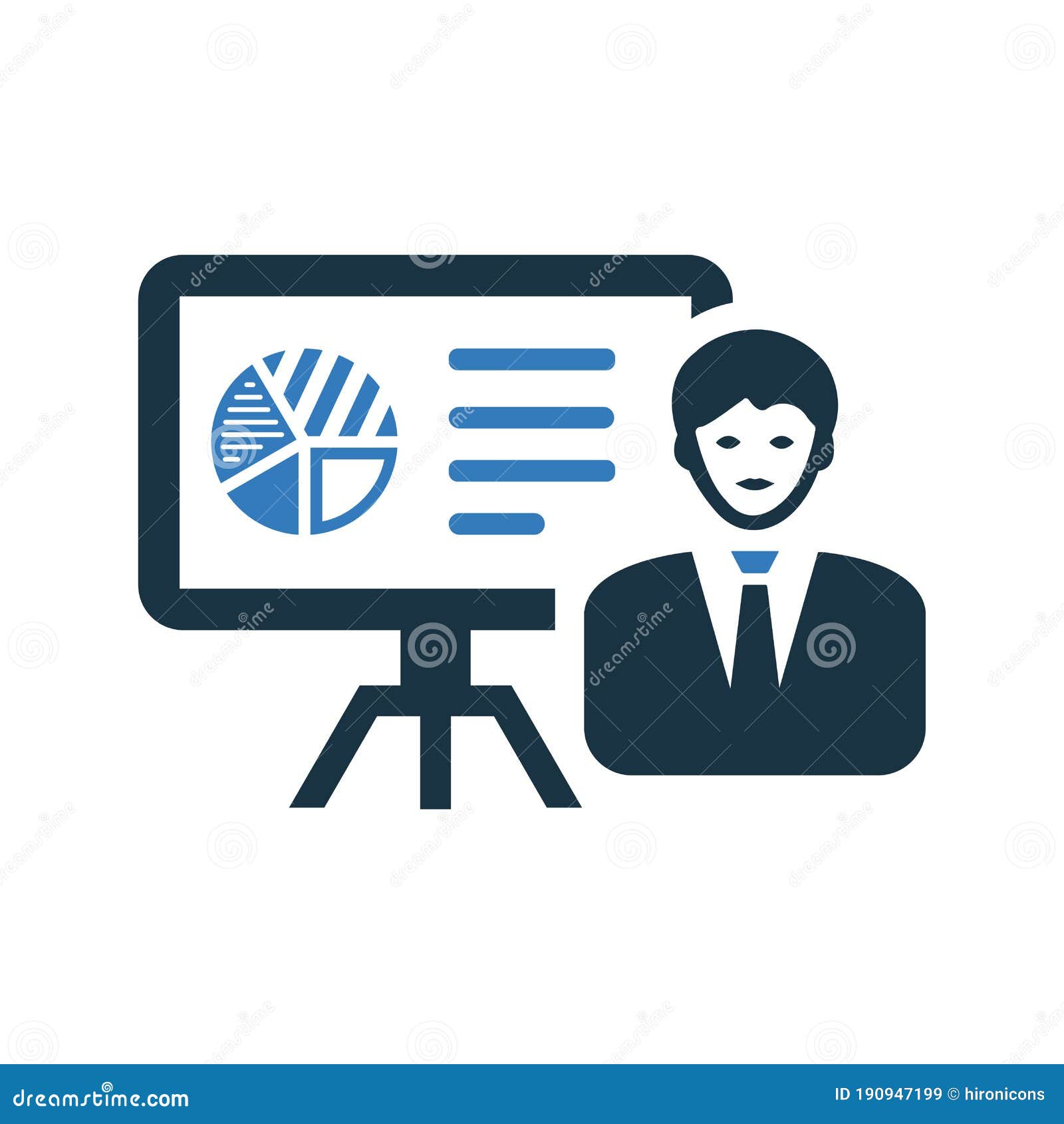 Analytics, Graph, Presentation Icon Design Stock Vector - Illustration ...