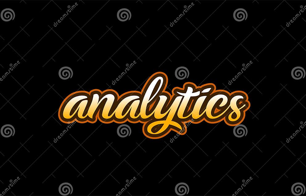 Analytics Word Text Banner Postcard Logo Icon Design Creative Co Stock ...