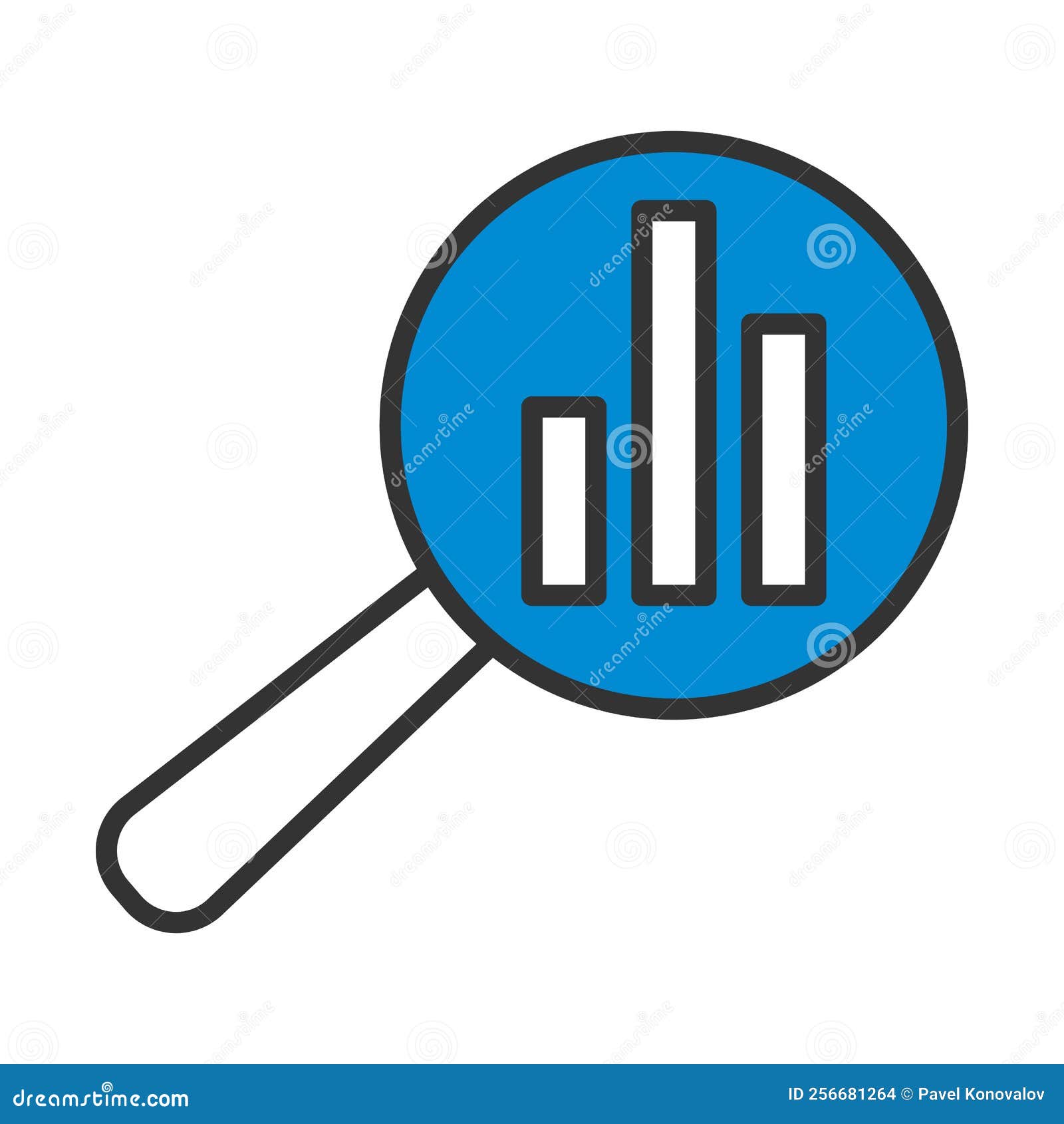 Analytics Icon stock vector. Illustration of diagram - 256681264