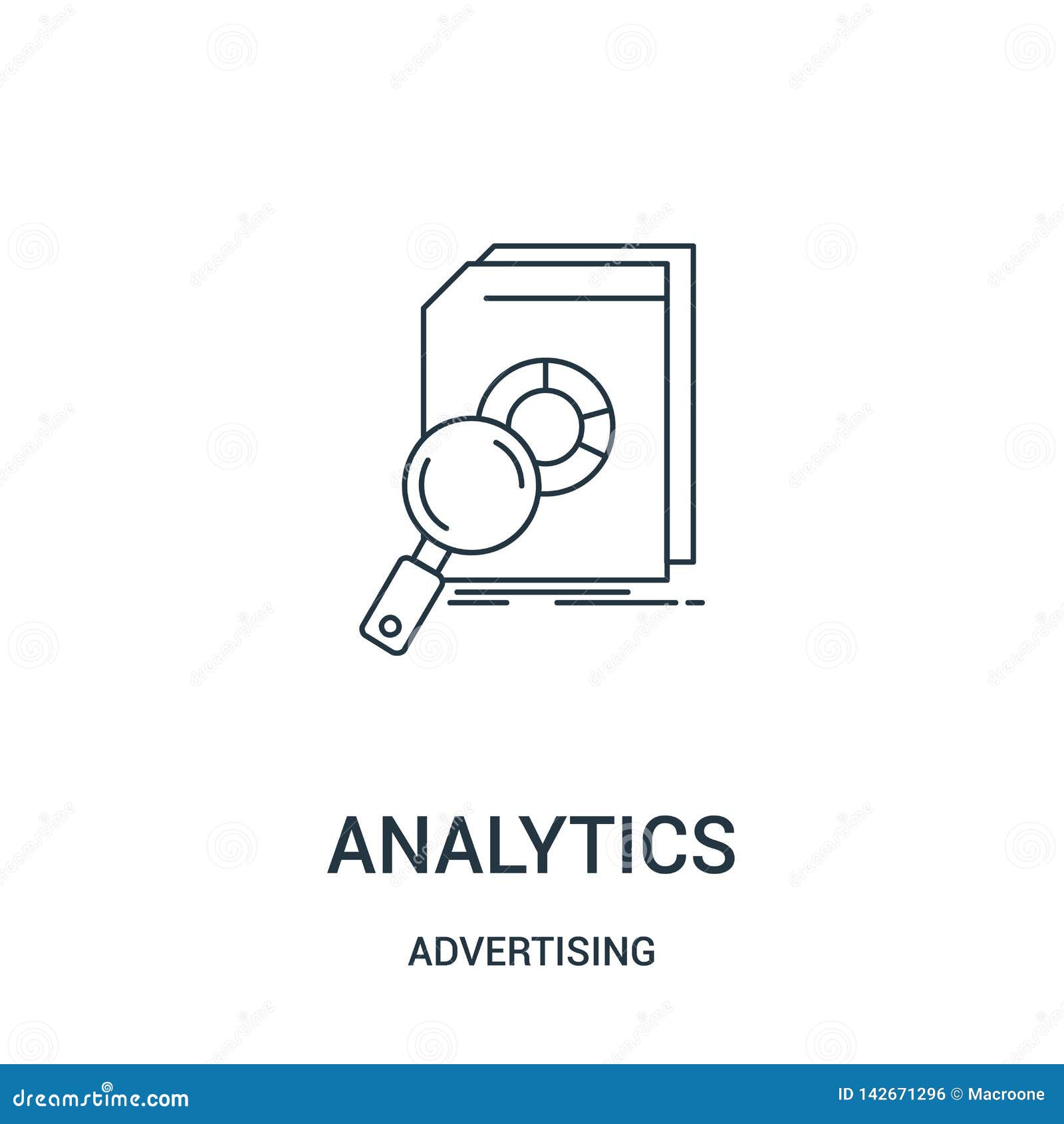 Analytics Icon Vector from Advertising Collection. Thin Line Analytics ...