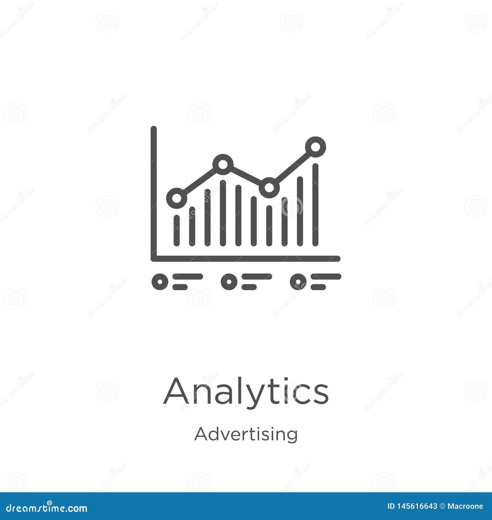 Analytics Icon Vector from Advertising Collection. Thin Line Analytics ...