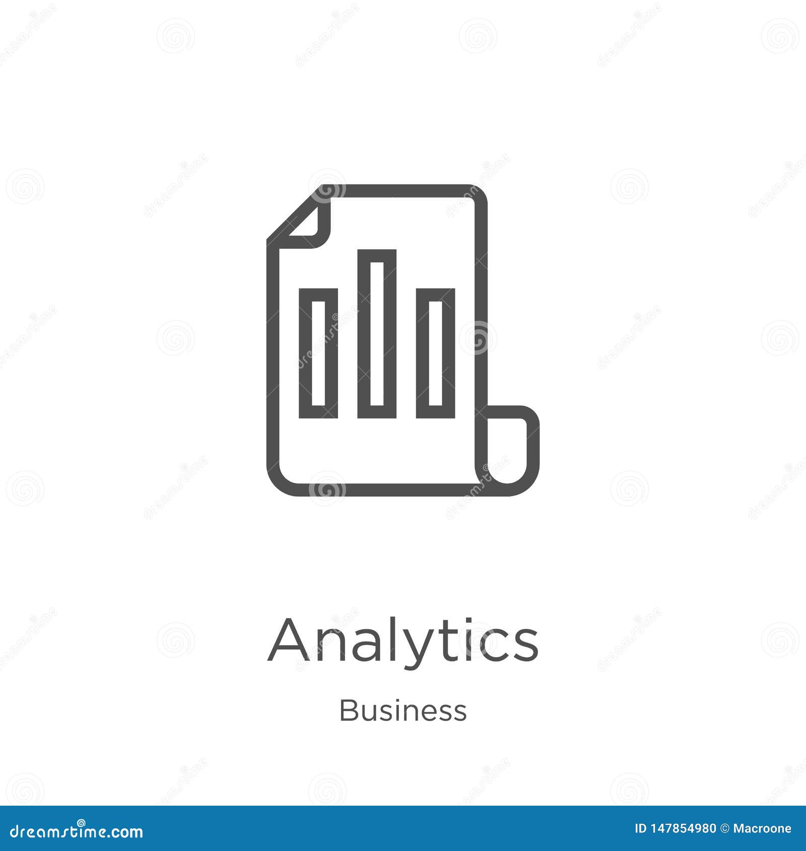 Analytics Icon Vector From Business Collection Thin Line Analytics Outline Icon Vector