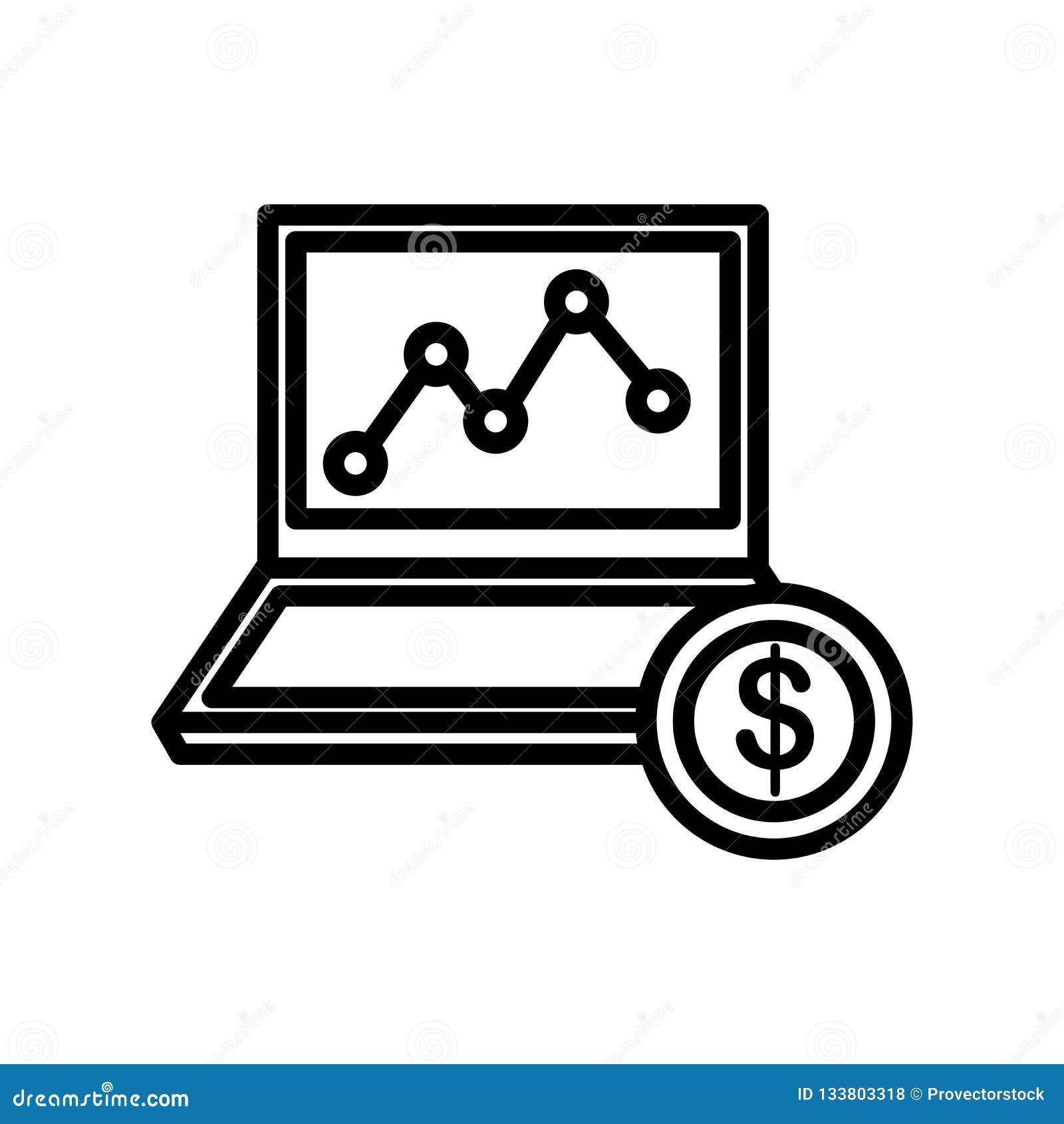 Analytics Icon Vector Sign and Symbol Isolated on White Background ...