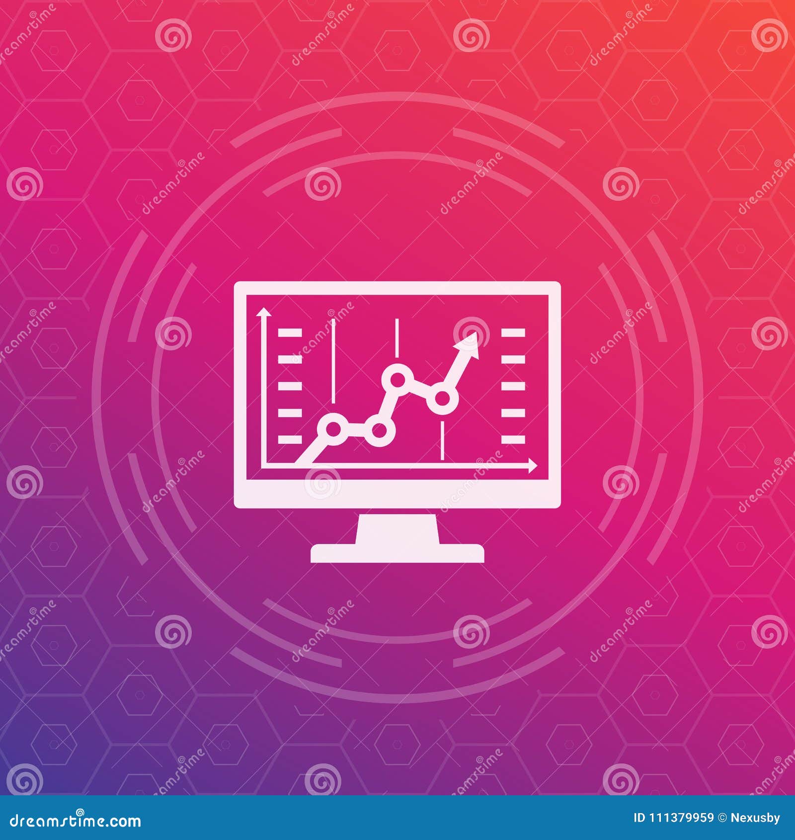 Analytics Icon, Vector Pictogram Stock Vector - Illustration of data ...