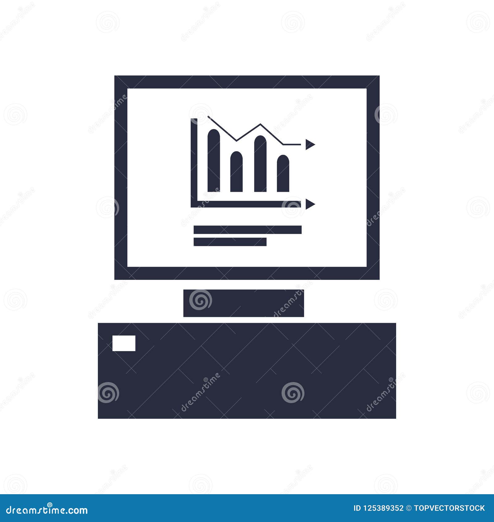 Analytics Icon Vector Sign and Symbol Isolated on White Background ...