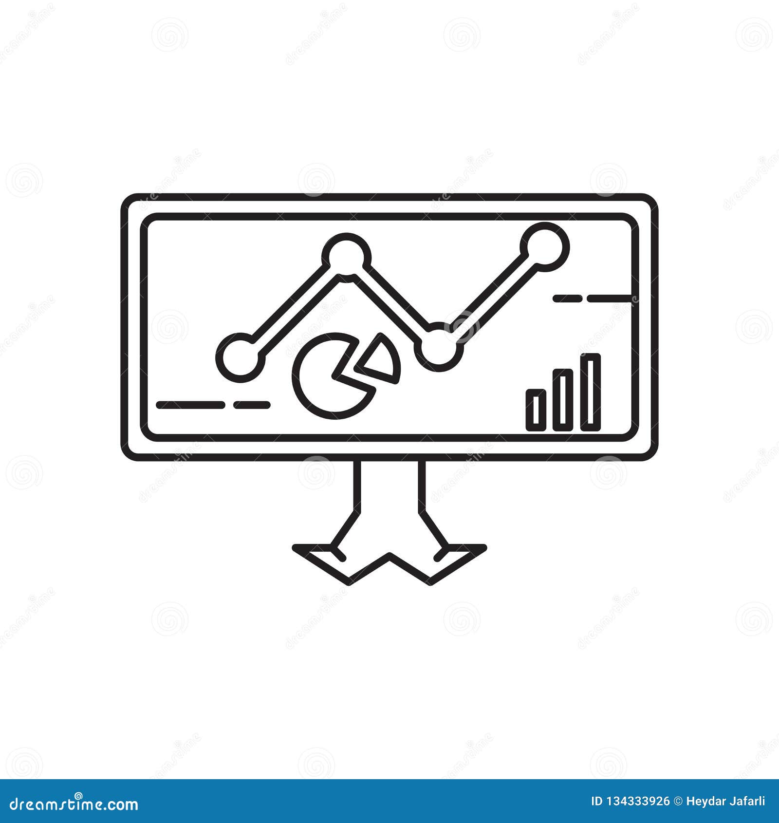 Analytics Icon Vector Sign and Symbol Isolated on White Background ...