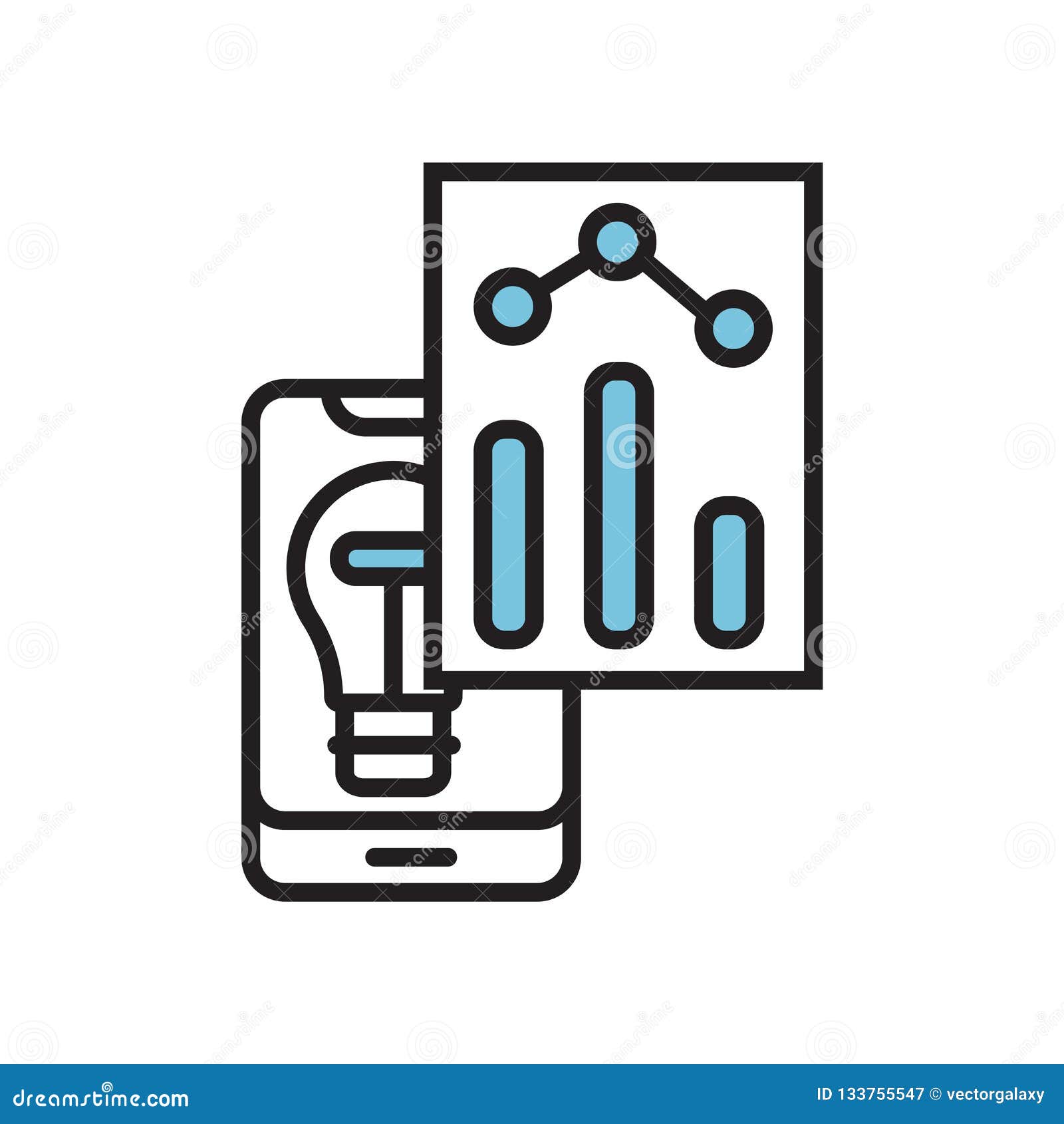 Analytics Icon Vector Sign and Symbol Isolated on White Background ...