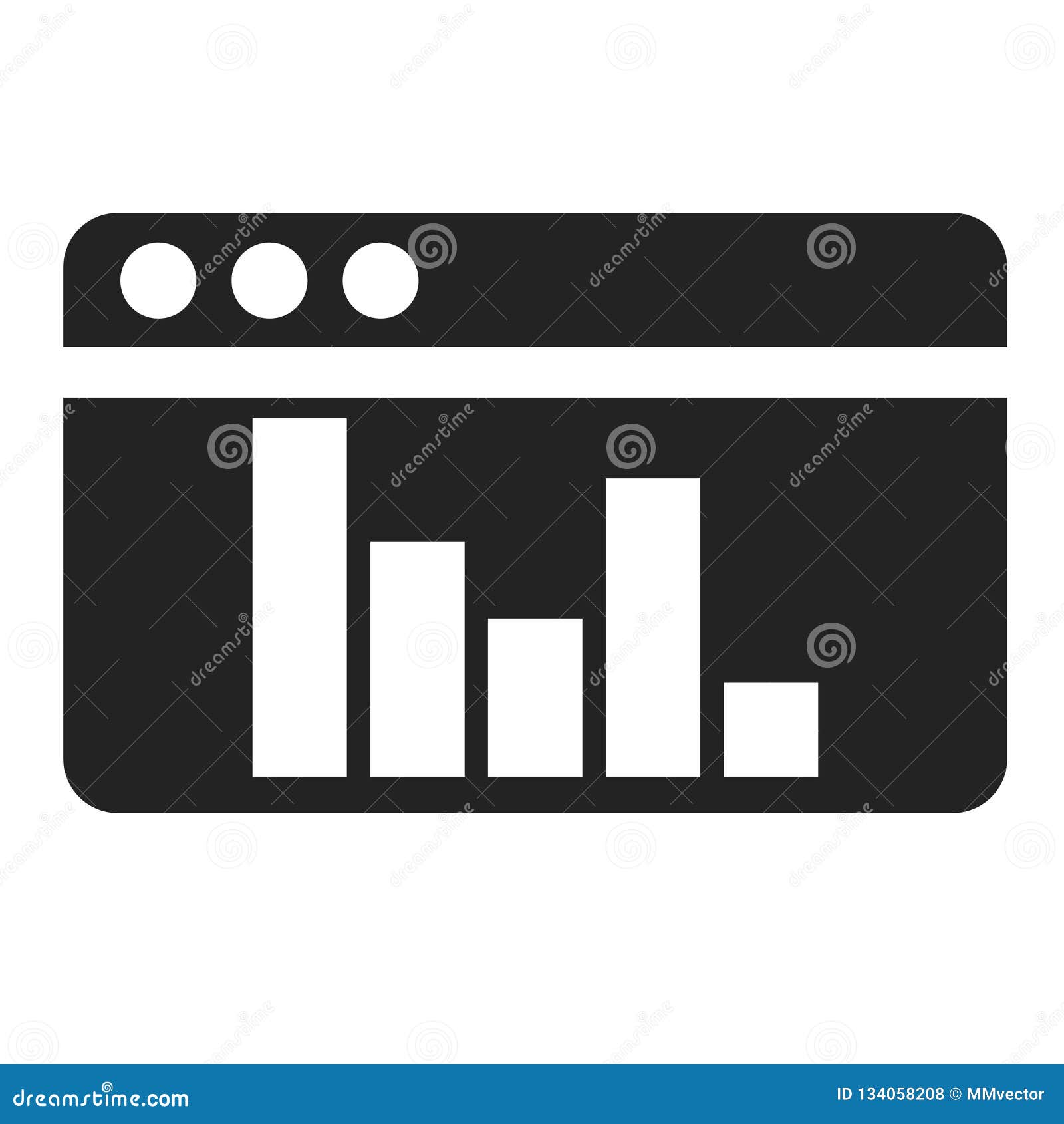 Analytics Icon Vector Sign and Symbol Isolated on White Background ...