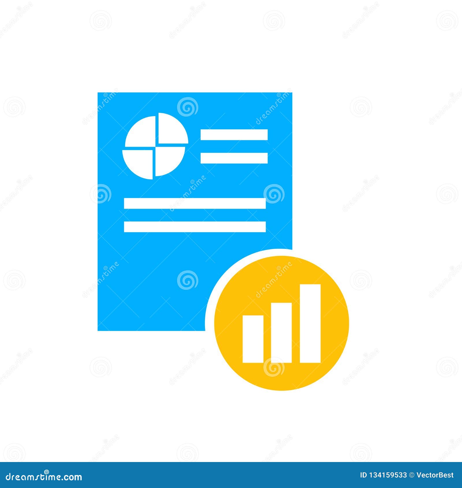 Analytics Icon Vector Sign and Symbol Isolated on White Background ...