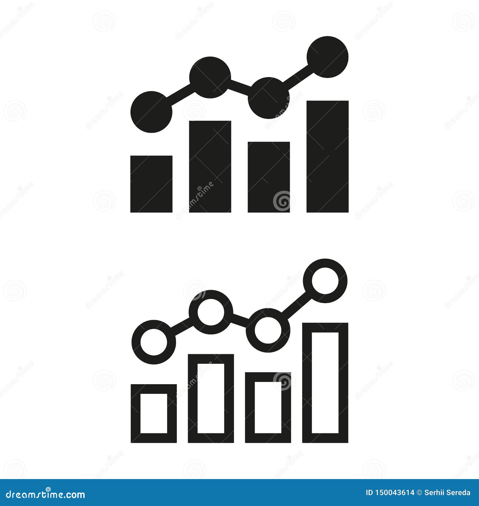 Analytics Icon on White Background Stock Illustration - Illustration of ...
