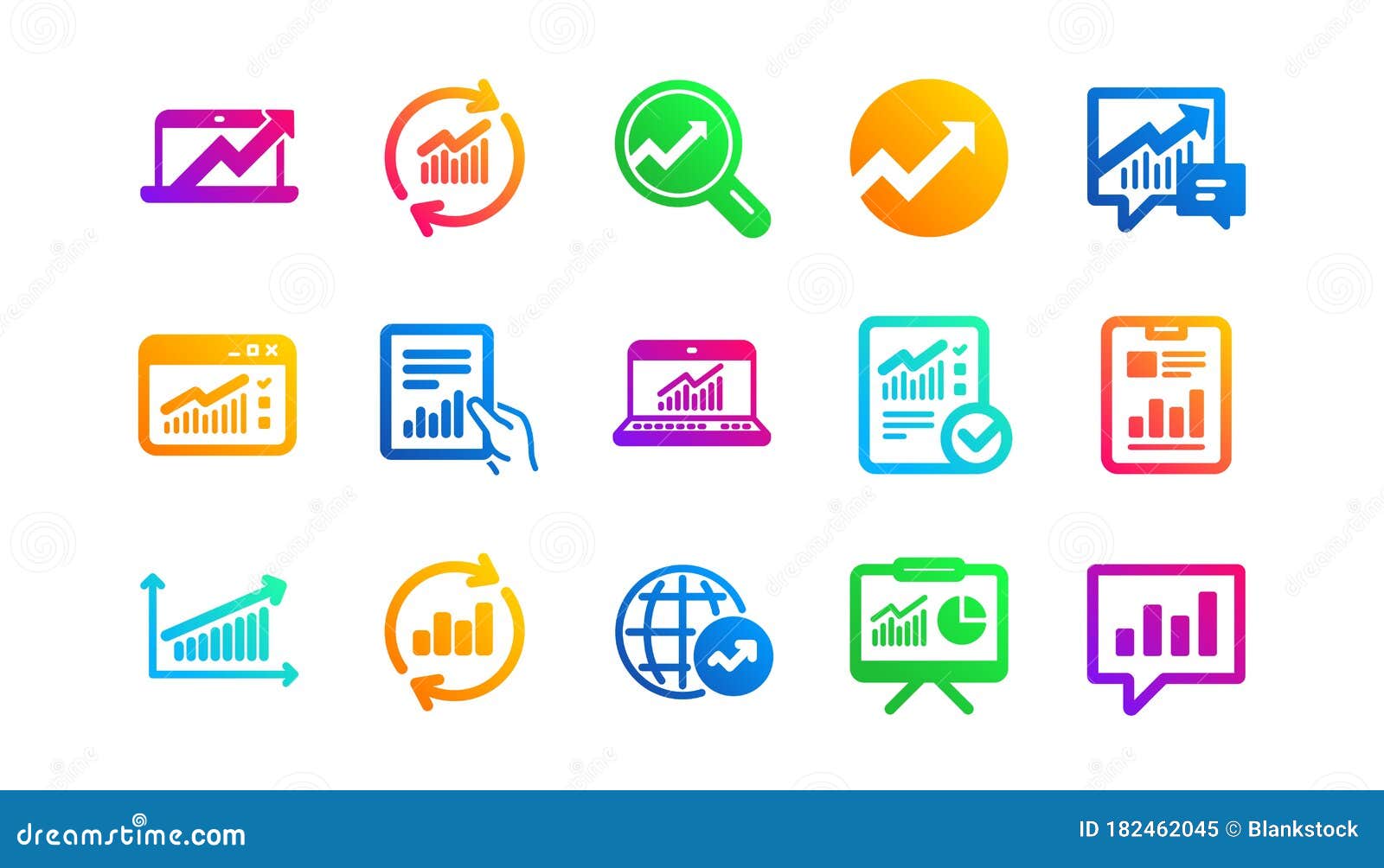 Analytics Icons. Reports, Charts and Graphs. Classic Icon Set. Vector ...