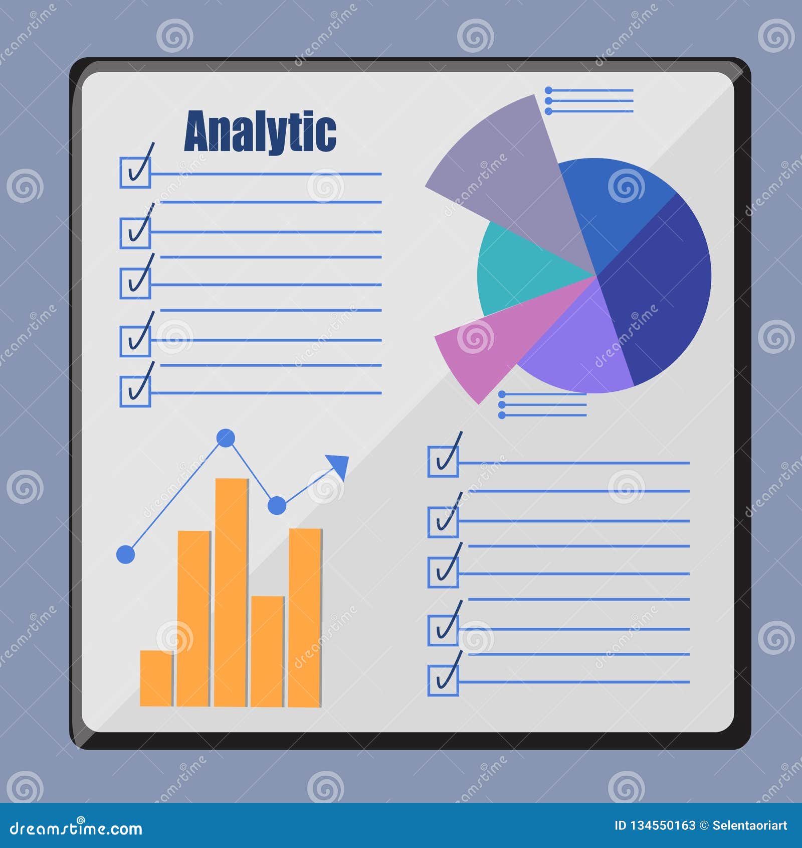 Analytics Infographic on the Board, Stock Vector - Illustration of ...