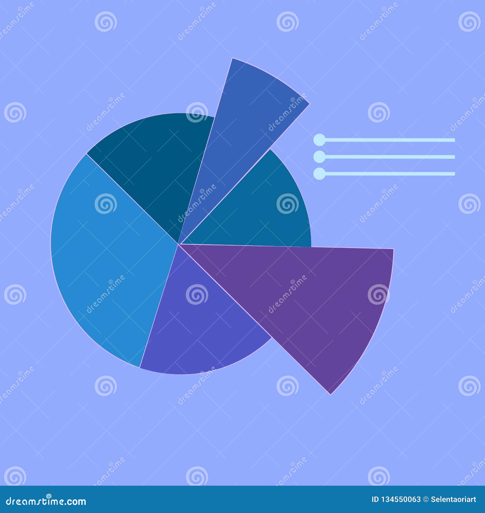 Analytics Infographic Diagram in Blue Stock Vector - Illustration of ...
